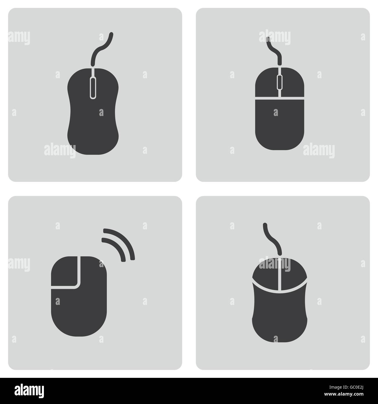 Vector black computer mouse icons set Stock Vector Image & Art - Alamy
