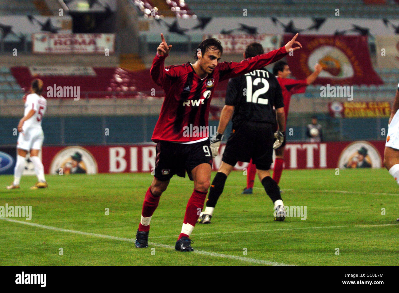 Bayer leverkusens dimitar berbatov celebrates scoring hi-res stock ...