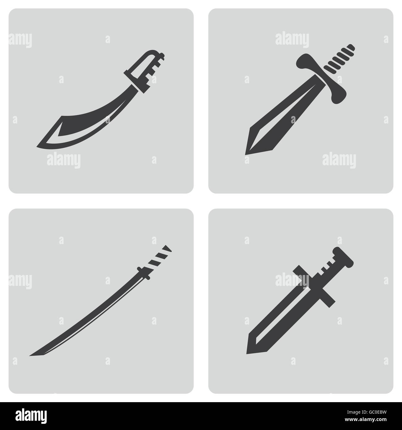 Warrior swords weapons weapon Stock Vector Images - Alamy