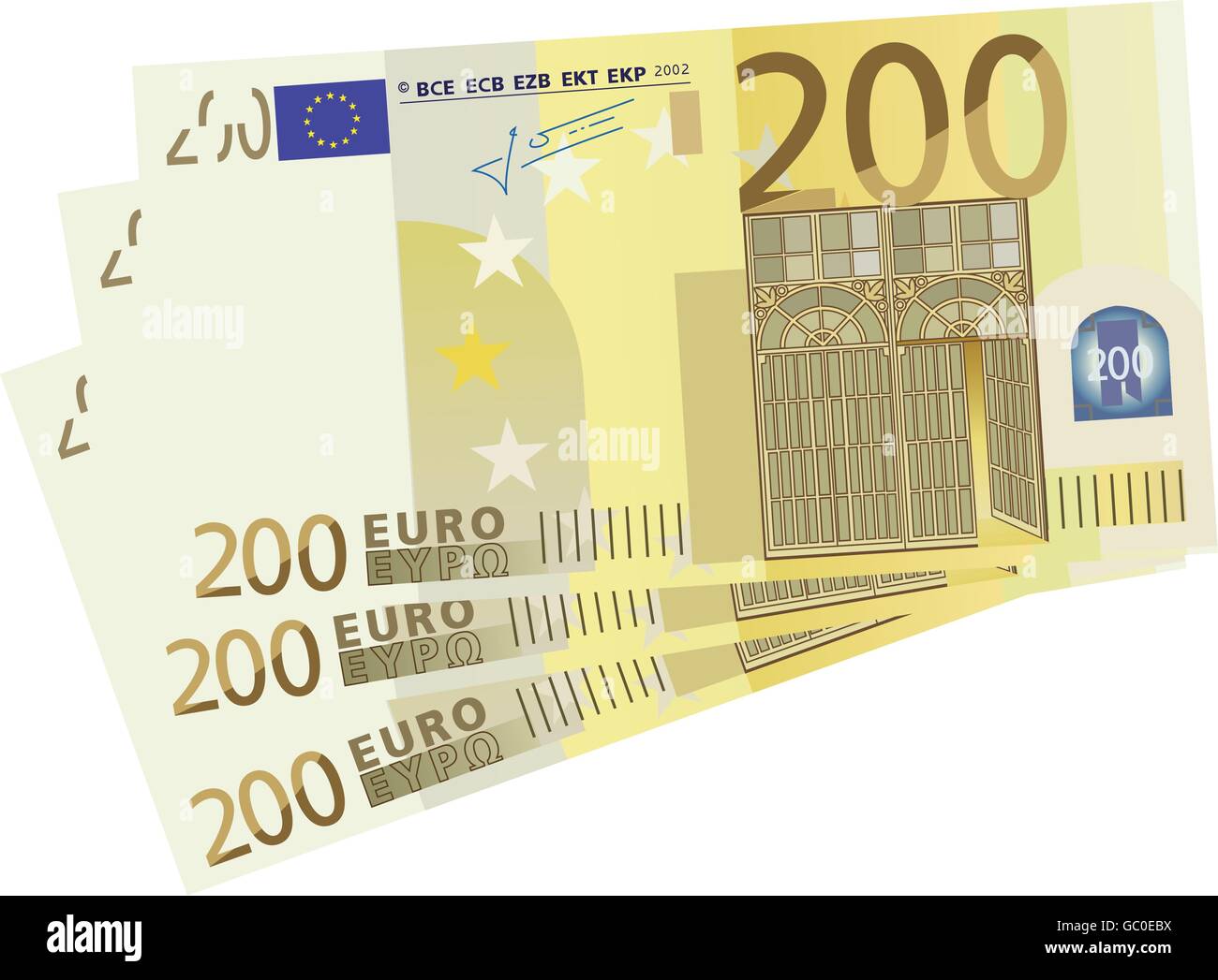 Euro bills pile Stock Vector Images - Alamy