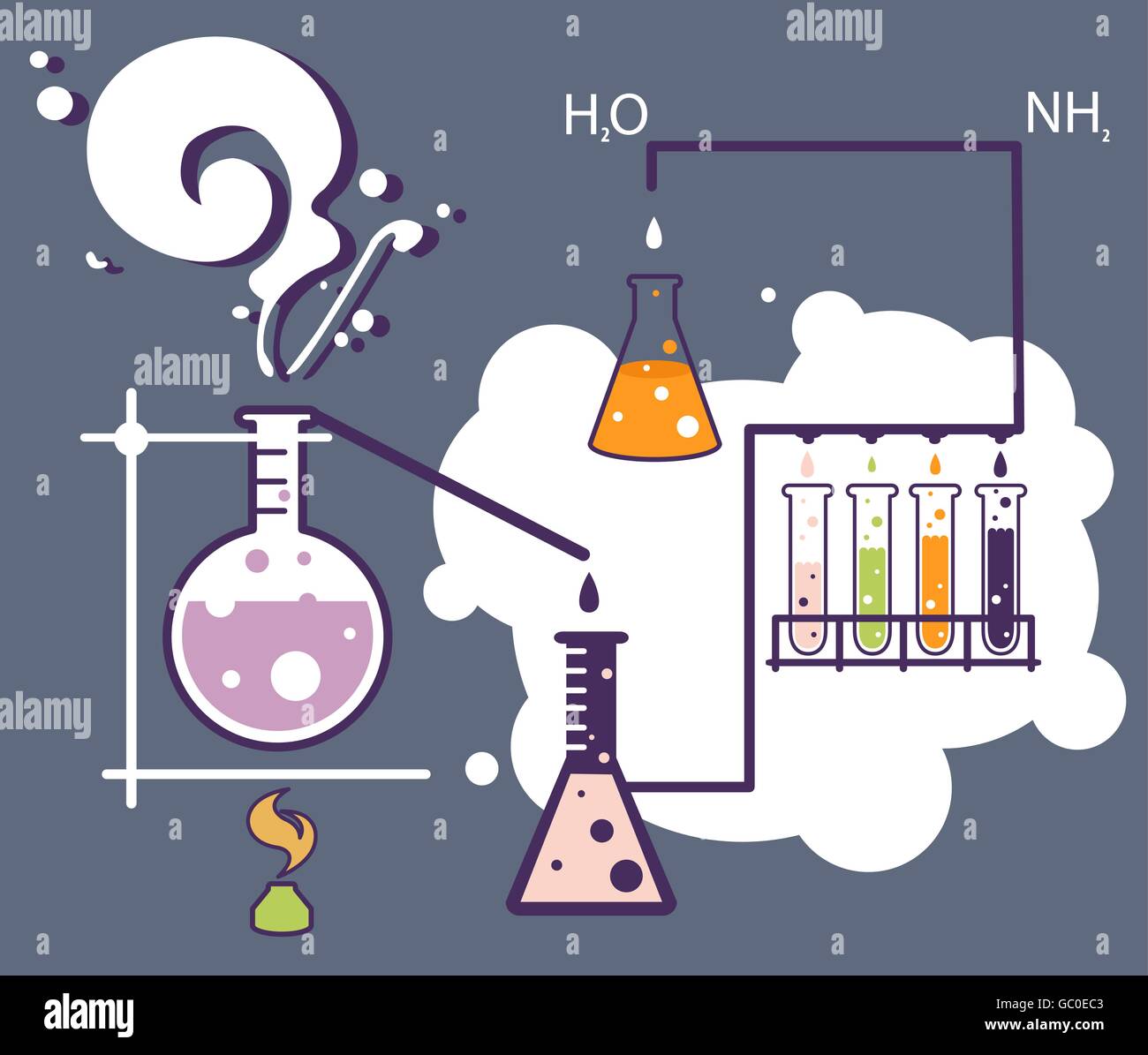 Old science and chemistry infographic laboratory Stock Vector Image ...
