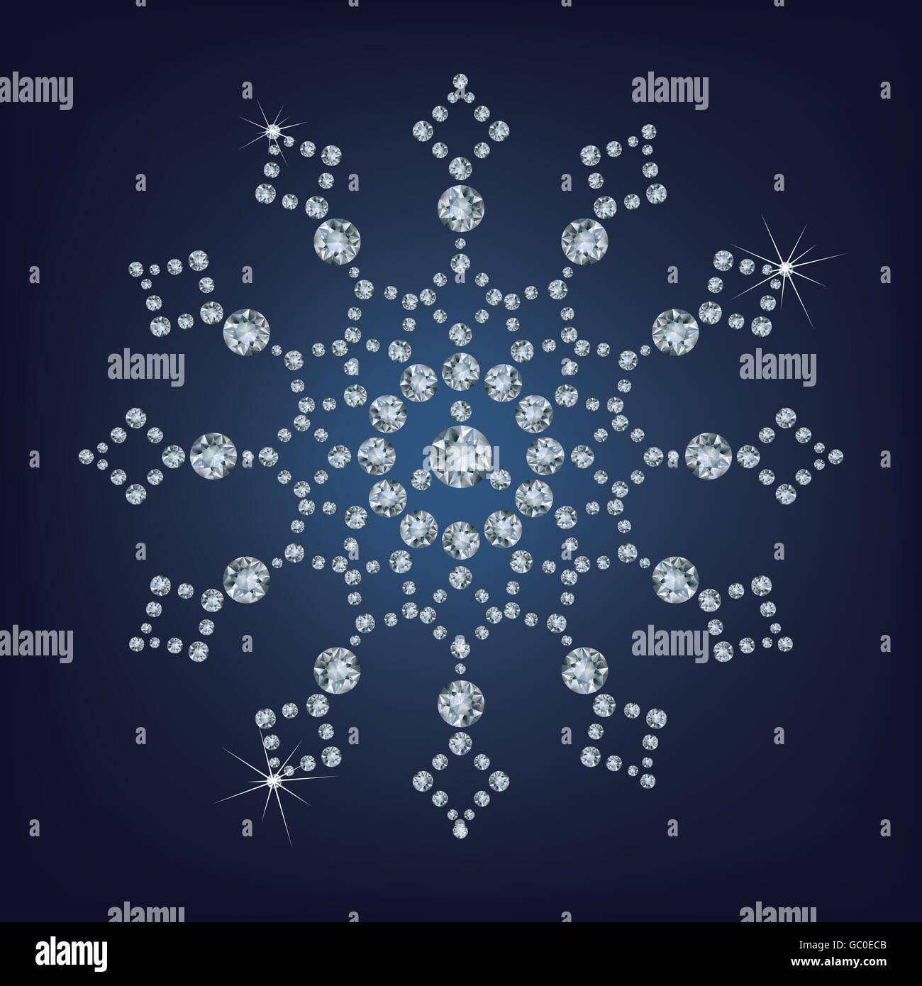 Diamond snowflake hi-res stock photography and images - Alamy