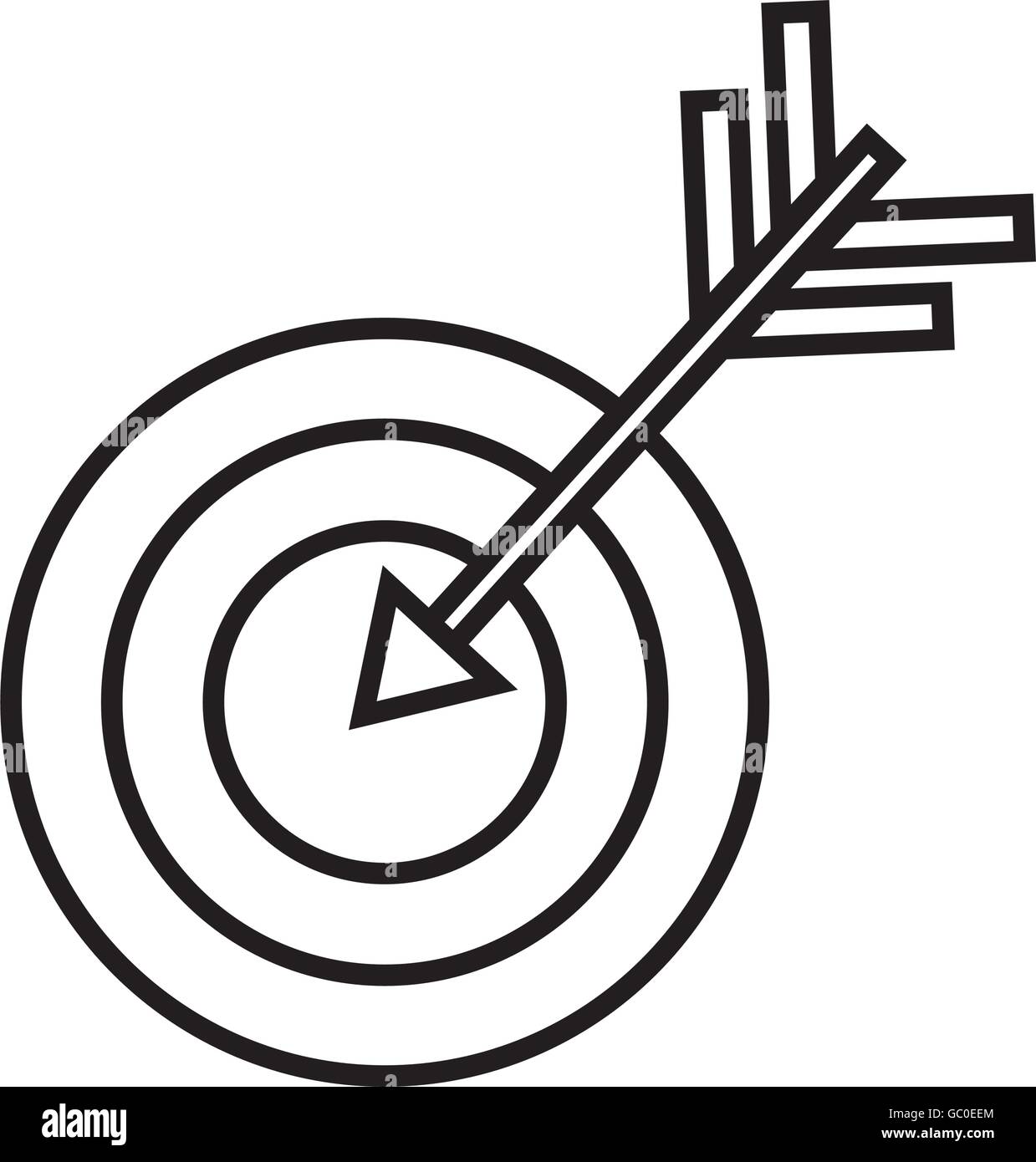 Target with arrow isolated flat icon theme design Stock Vector Image ...