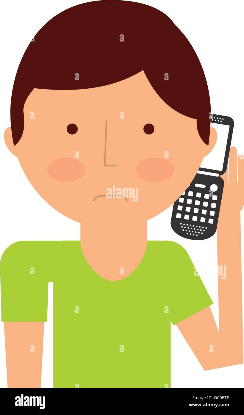 Calling cellular cartoon hi-res stock photography and images - Alamy