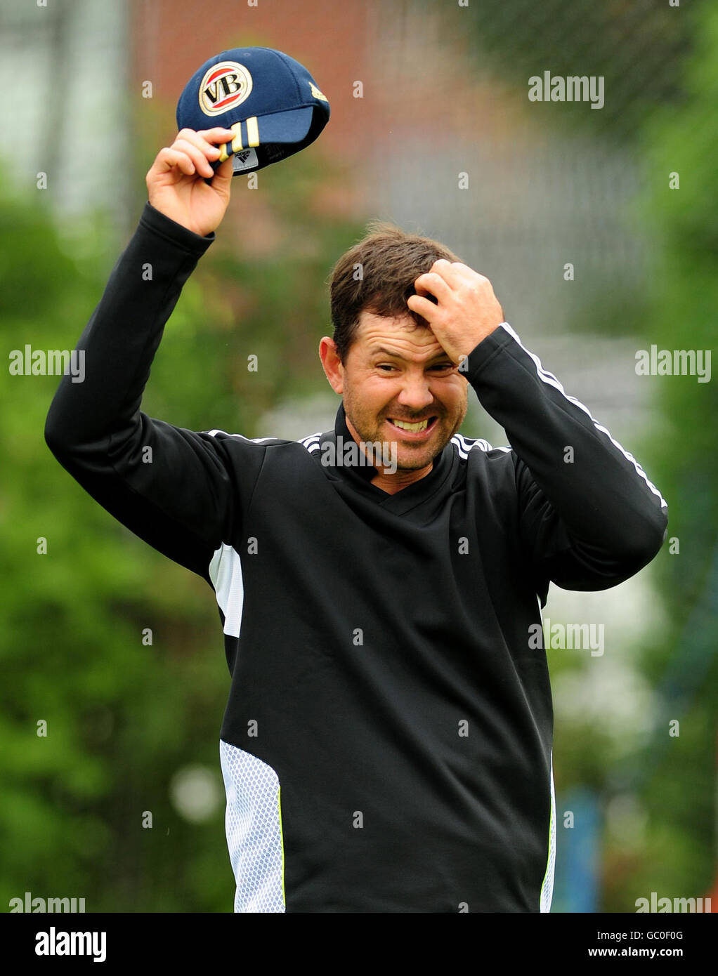 Australia's captain Ricky Ponting during a nets session at Edgbaston ...