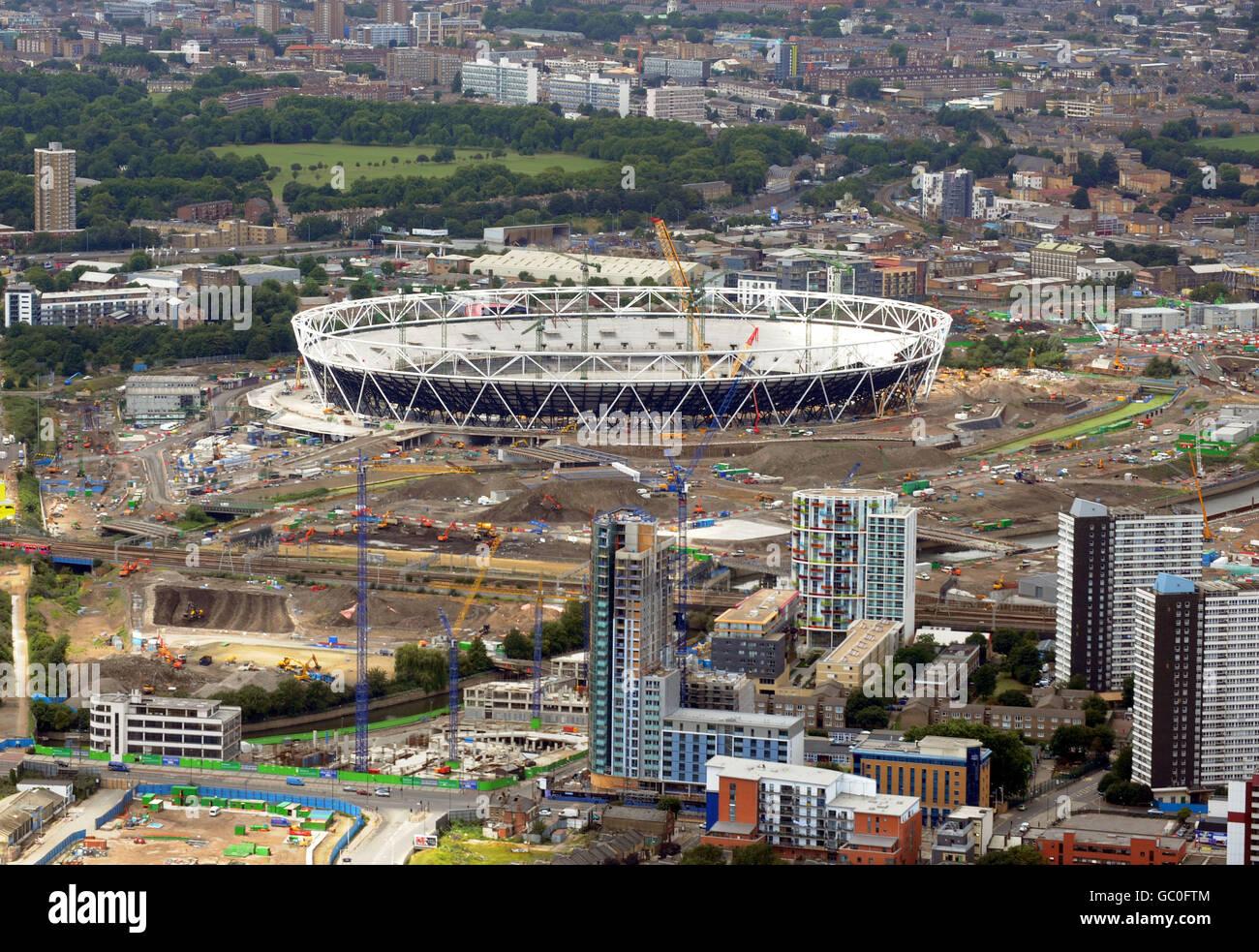 Aerial view of Olympic Stadium Stock Photo - Alamy