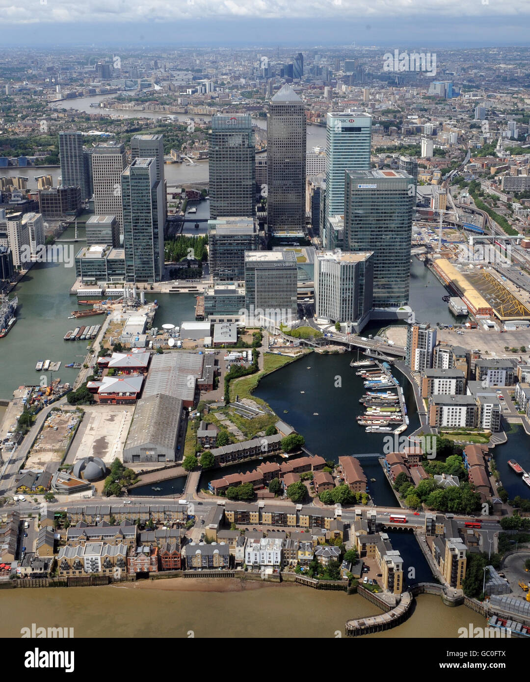 Aerial view of City of London Stock Photo - Alamy