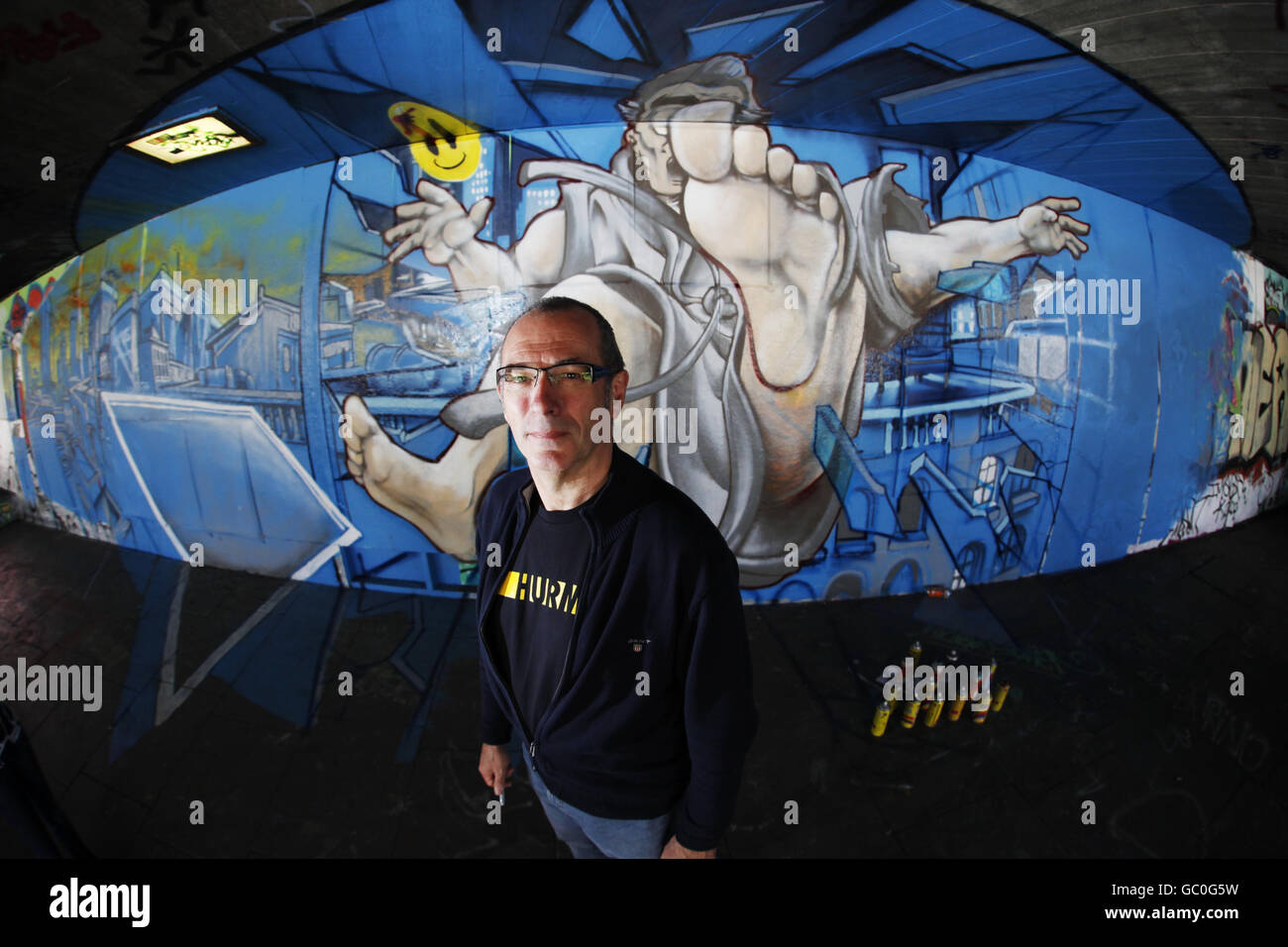 Watchmen DVD graffiti Stock Photo - Alamy