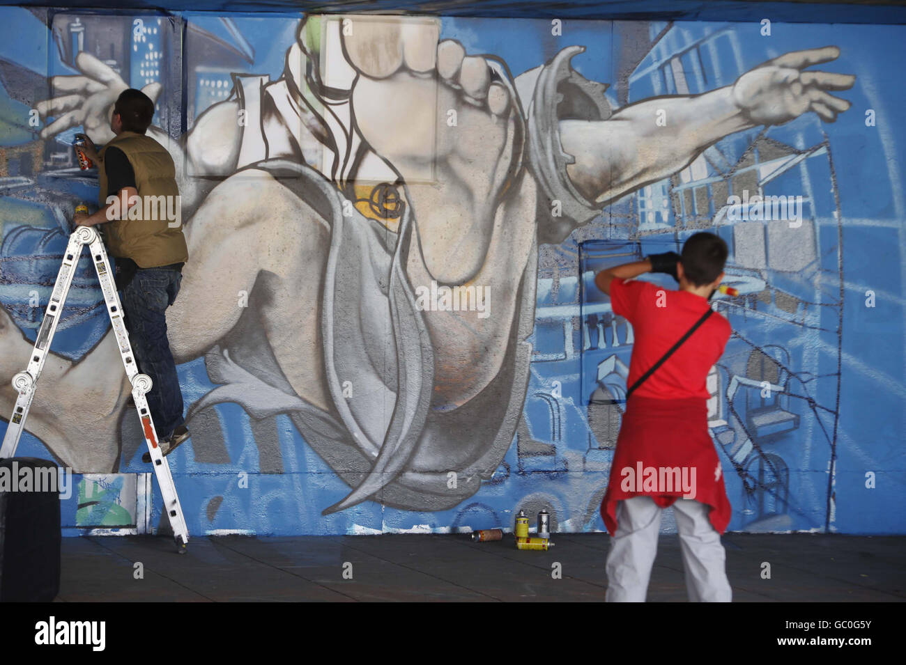 Watchmen DVD graffiti Stock Photo - Alamy