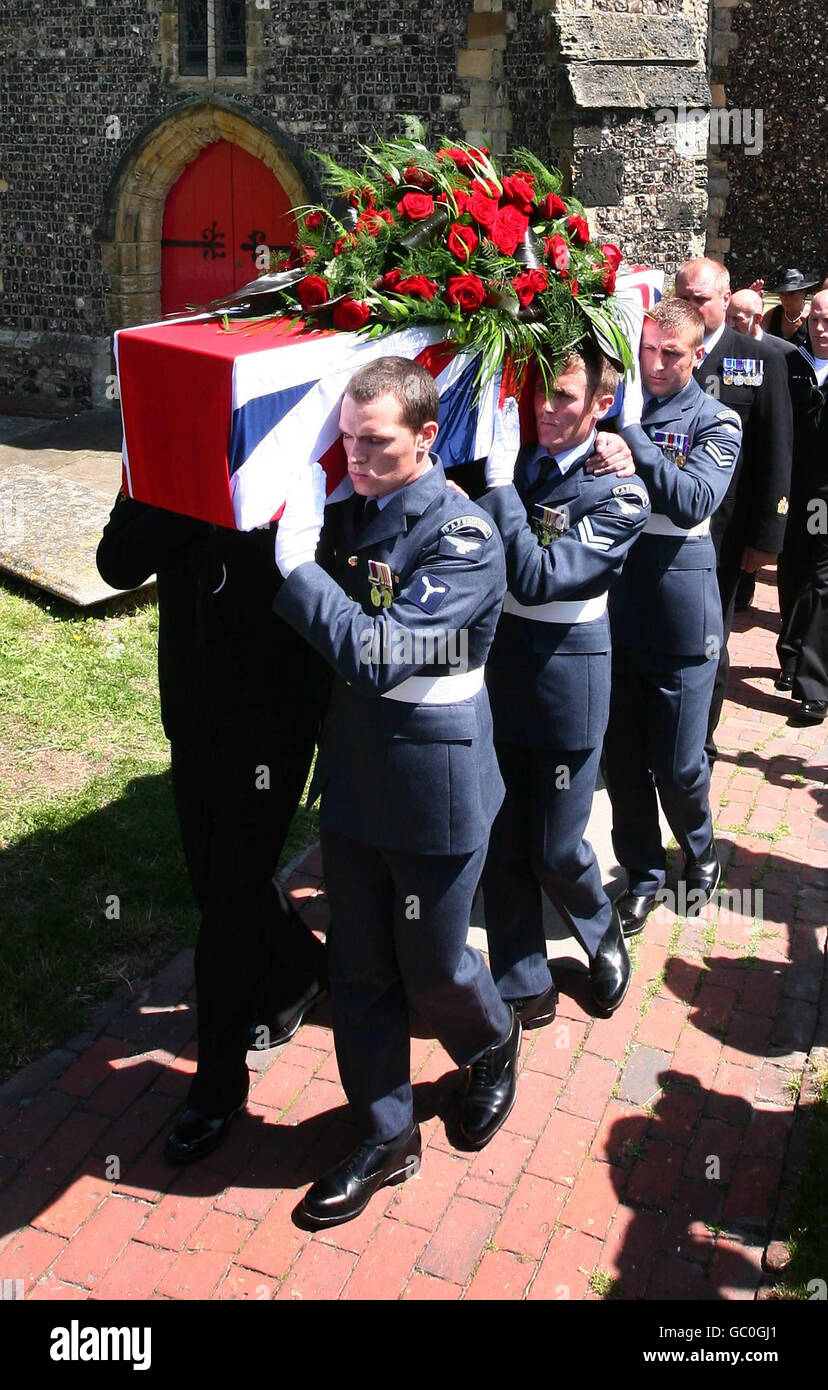 Pallbearers carry coffin out church hi-res stock photography and images ...