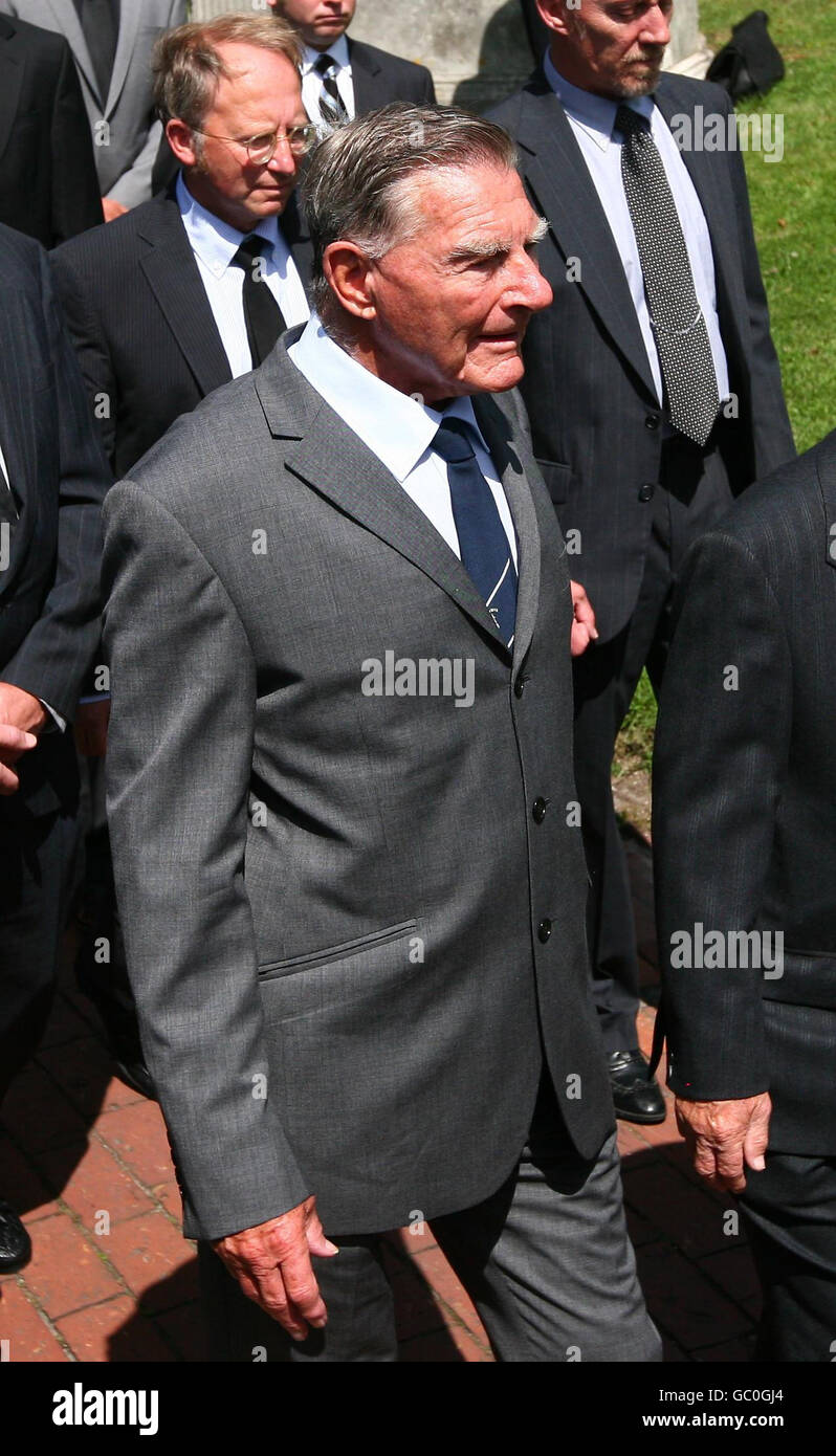 Close friend Dennis Goodwin arrives at St. Nicholas' Church in Brighton ...