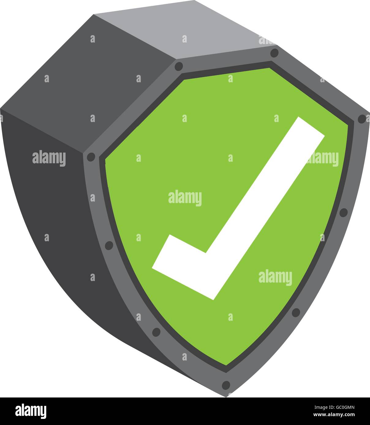 security shield with check symbol isolated icon design Stock Vector ...