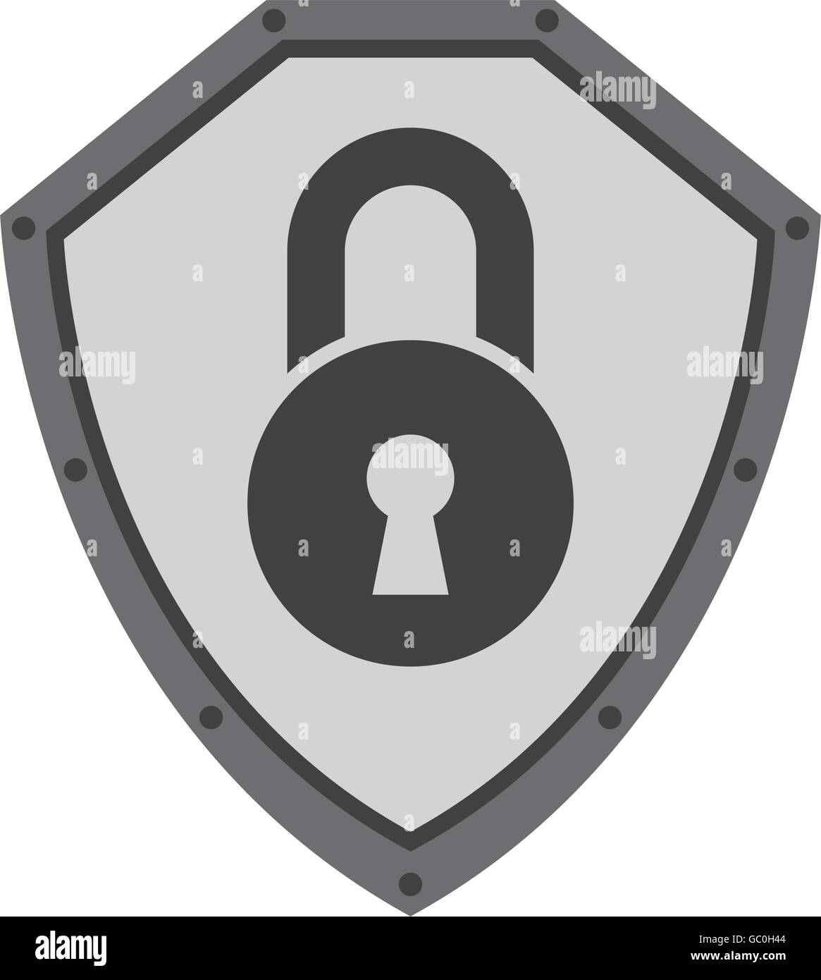 security shield with padlock isolated icon design Stock Vector Image ...