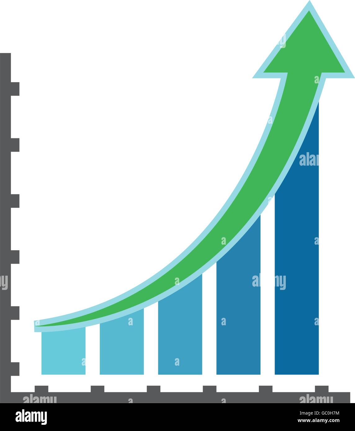 graph with arrow icon Stock Vector Image & Art - Alamy