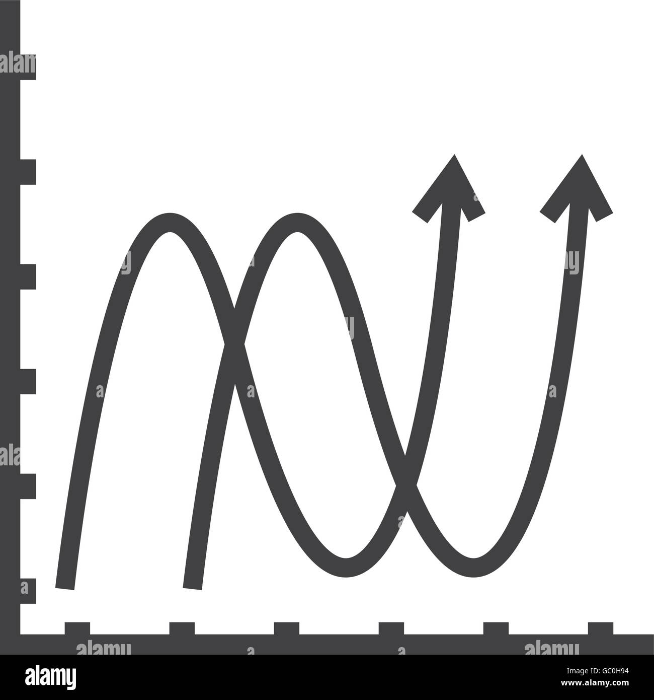 graph with arrow icon Stock Vector Image & Art - Alamy