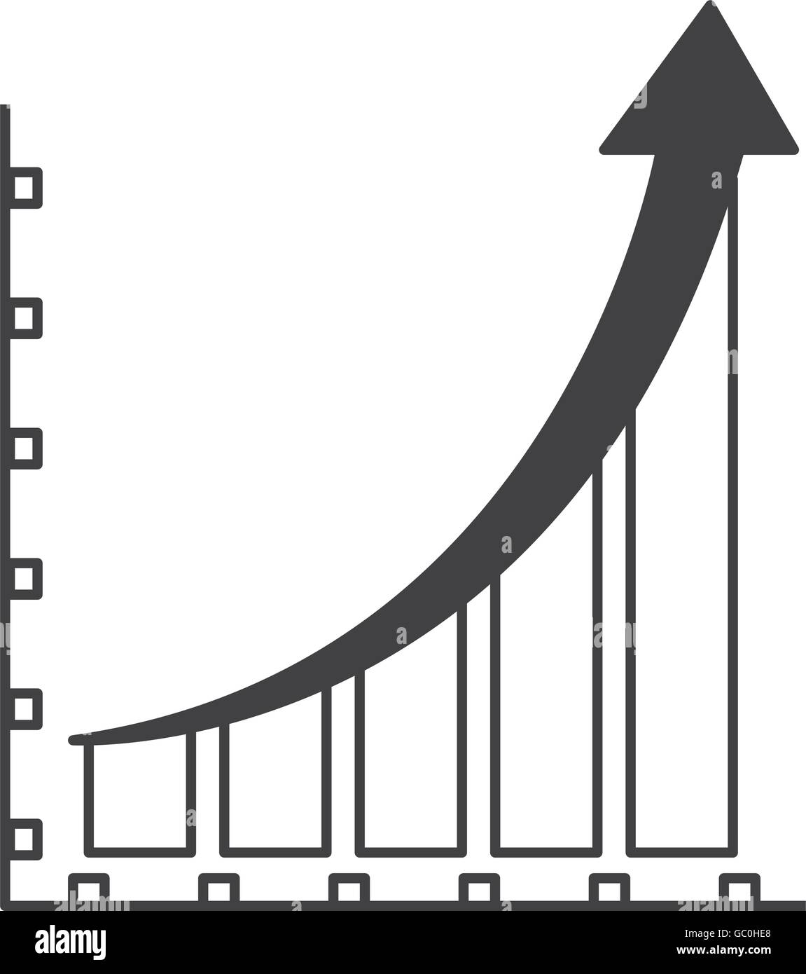 graph with arrow icon Stock Vector Image & Art - Alamy