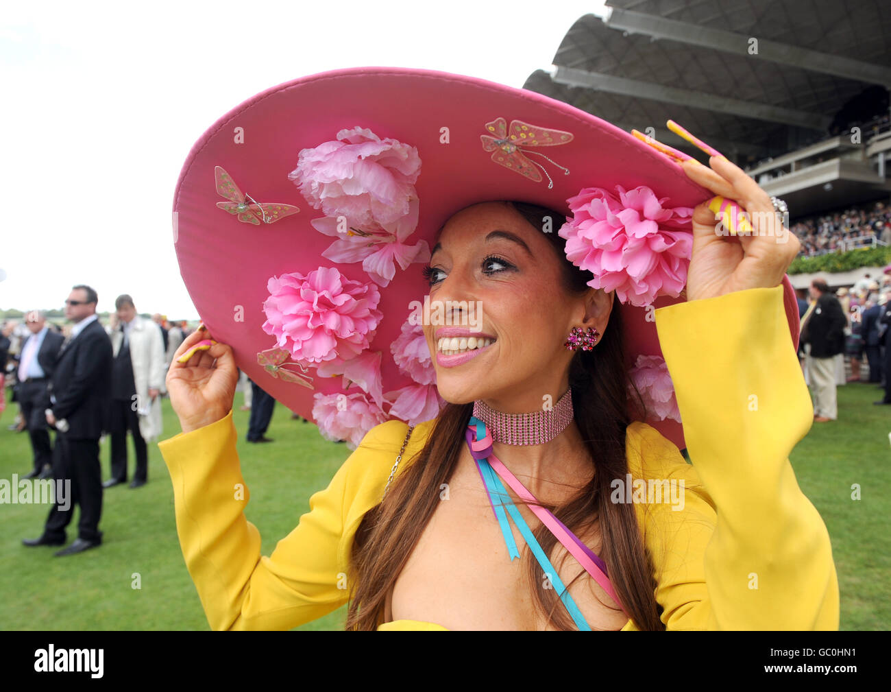Tracey Rose from London wears a hat of her own design during the ...