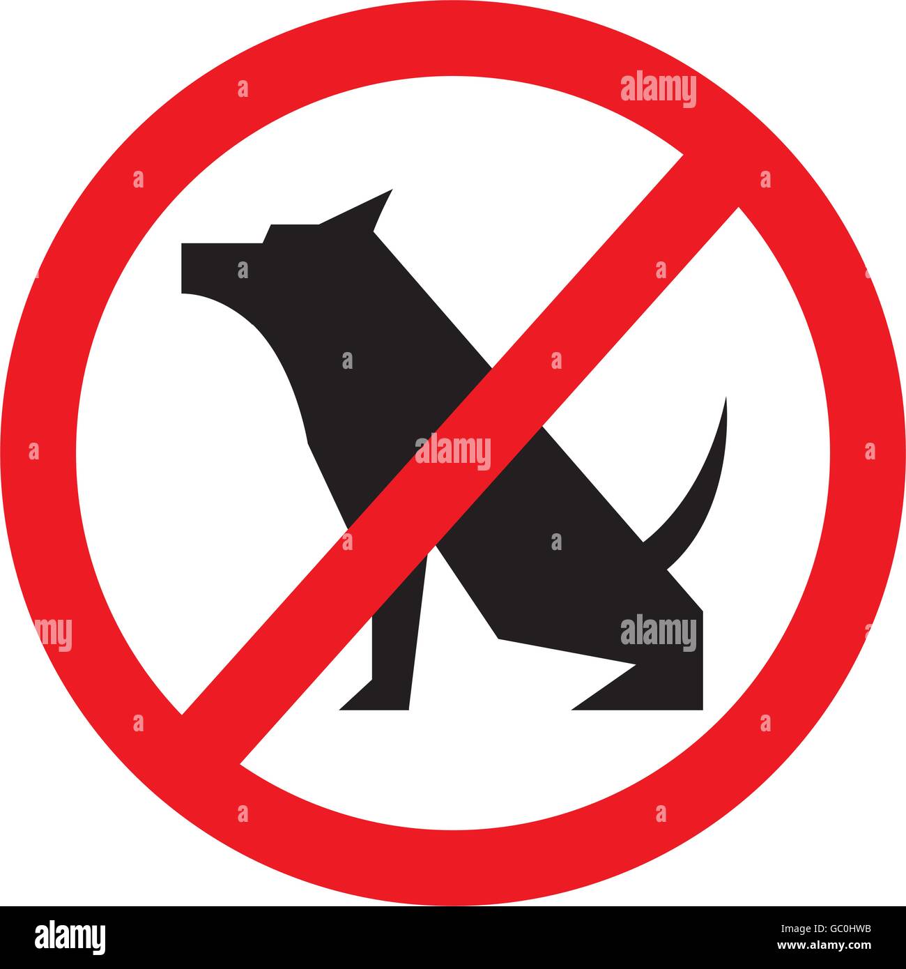 Pictogram dogs prohibited Stock Vector Images - Alamy