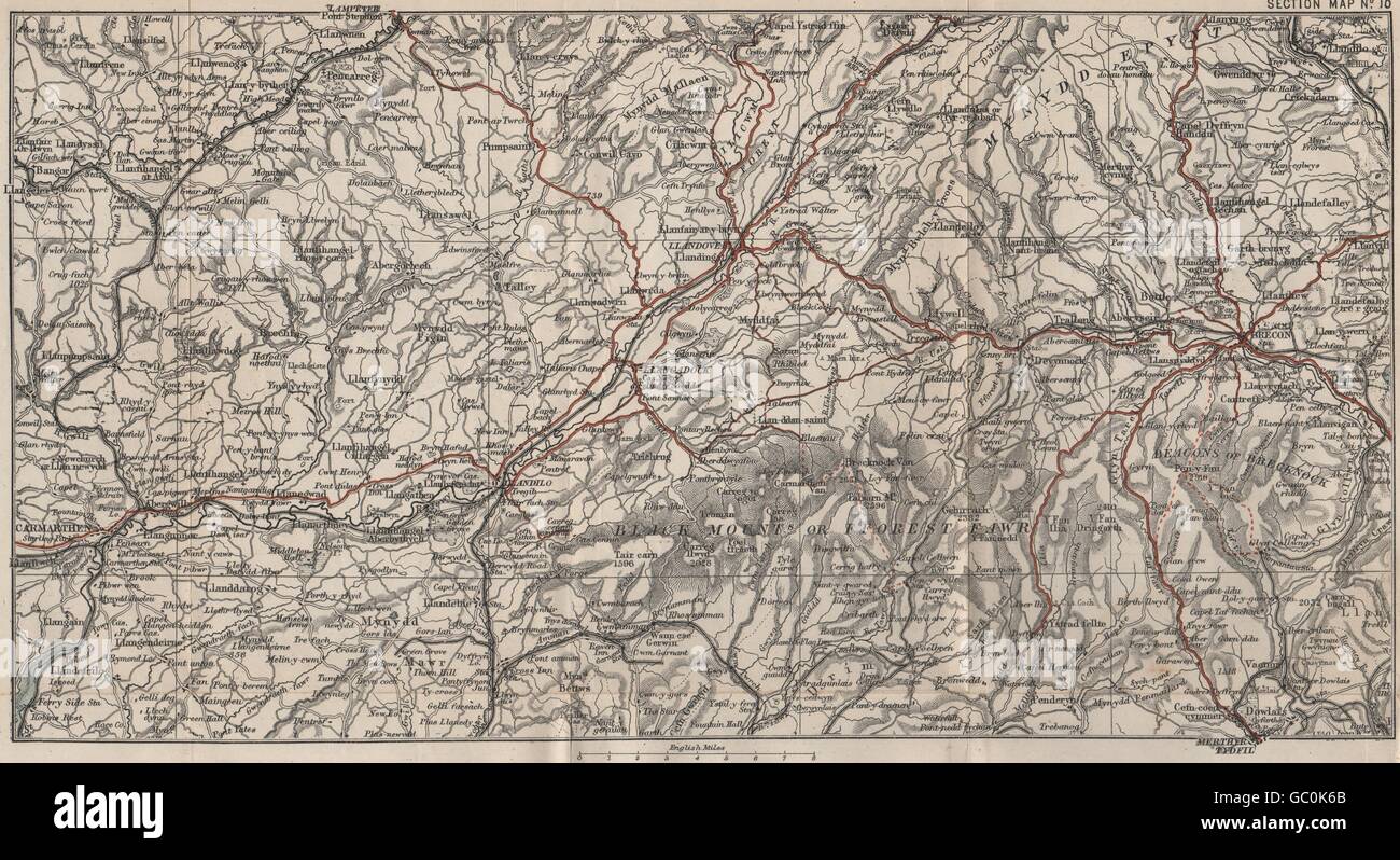 Carmarthen Map High Resolution Stock Photography and Images - Alamy