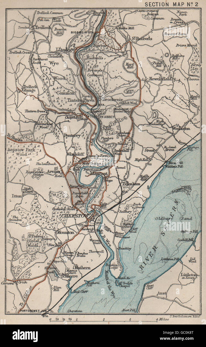 LOWER WYE VALLEY. Chepstow Tintern Wyndcliff Piercefield Park Llandogo ...