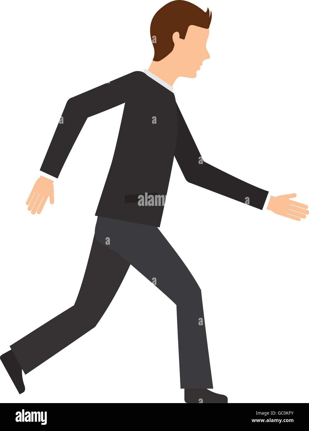Businessman avatar walking icon vector hi-res stock photography and ...