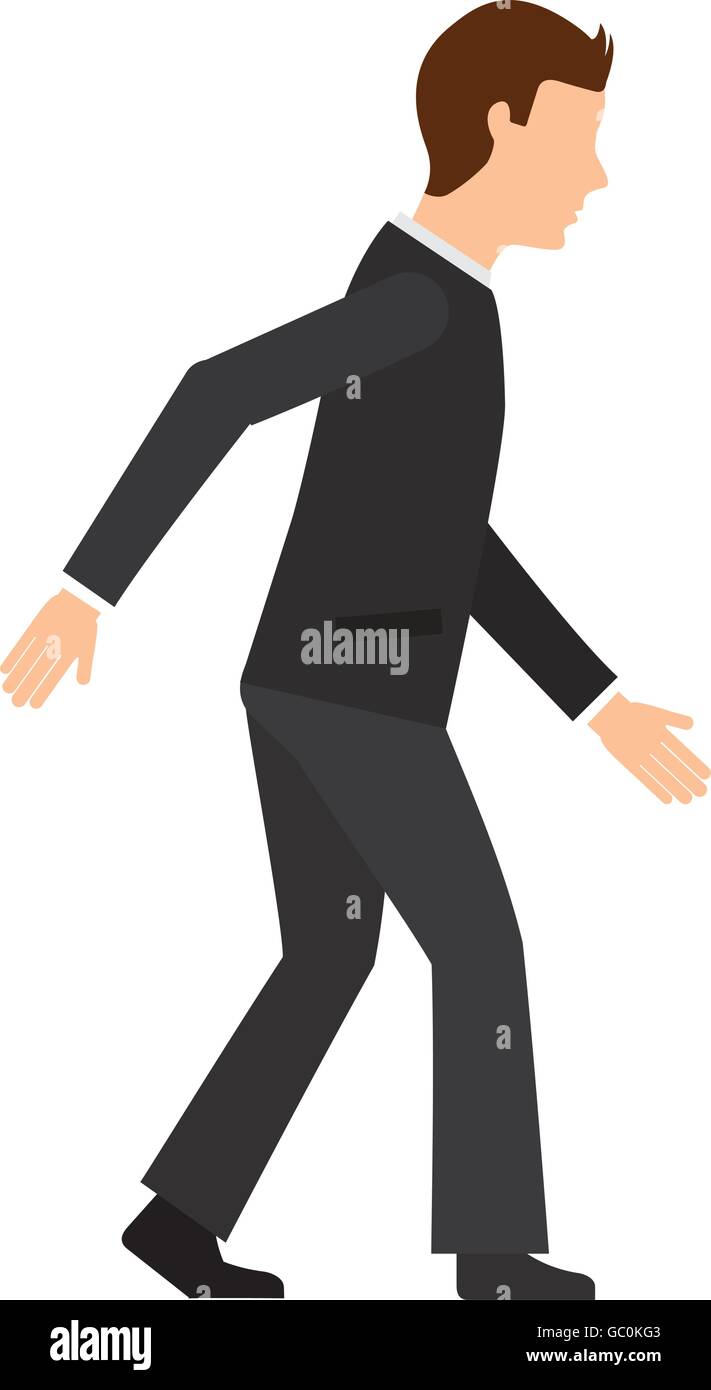Businessman avatar walking icon vector hi-res stock photography and ...