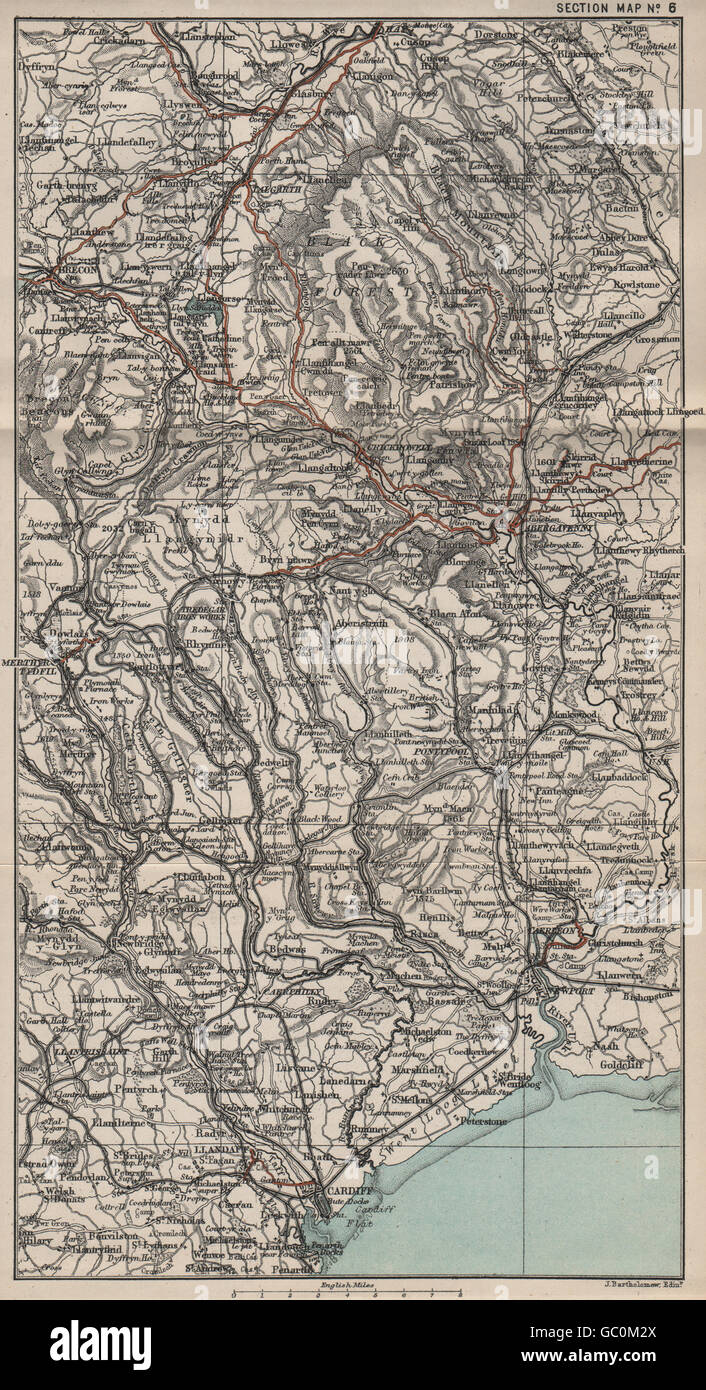 Map of abergavenny hi-res stock photography and images - Alamy