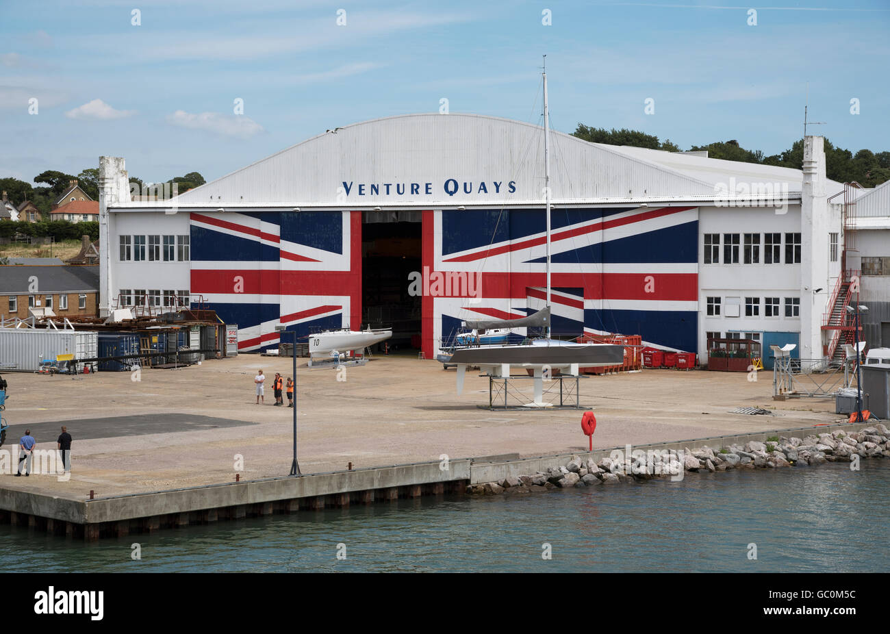 Venture Quays at East Cowes Isle of Wight and the Columbine building ...