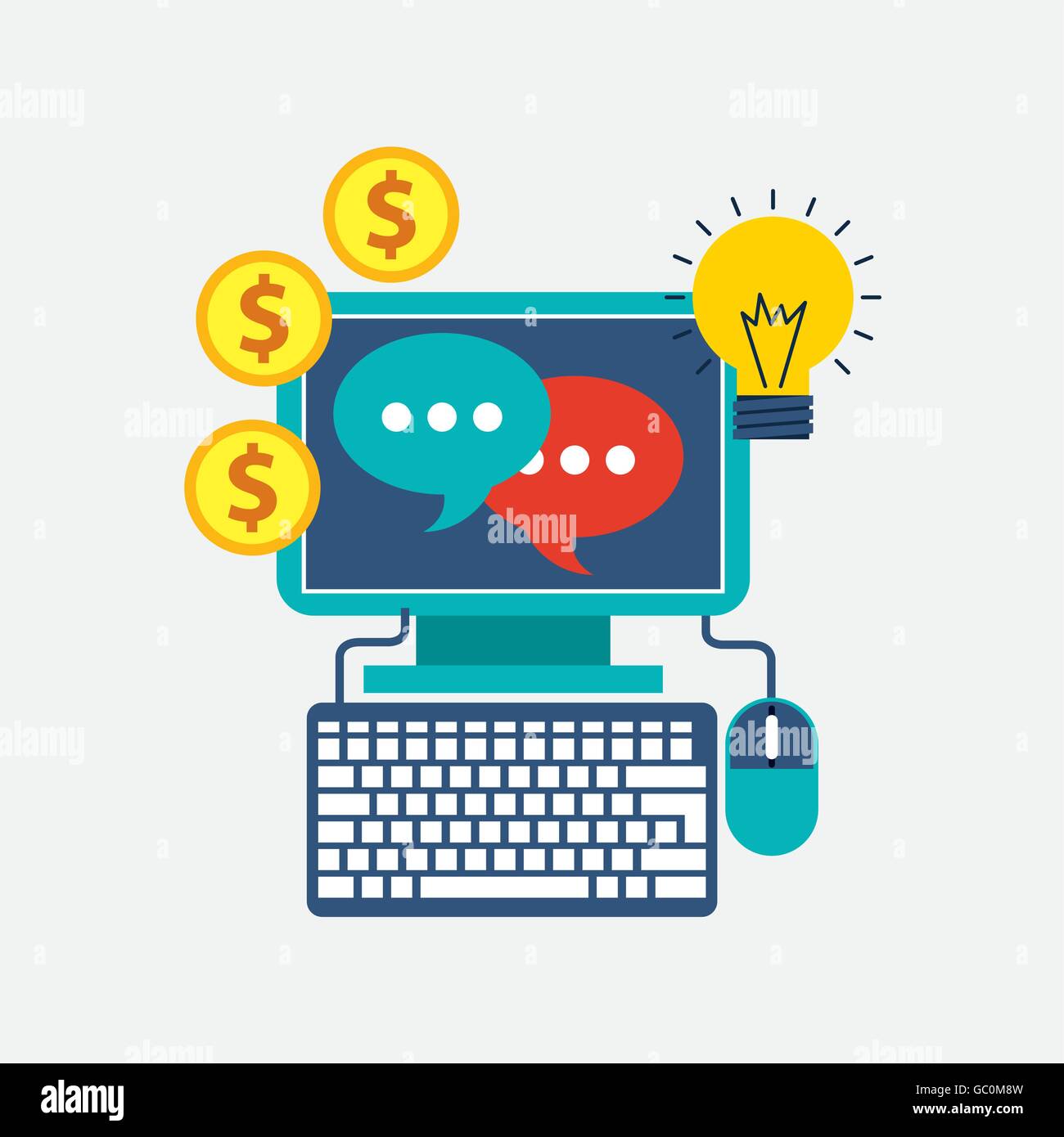 Internet media icon. Technology design. Vector graphic Stock Vector ...