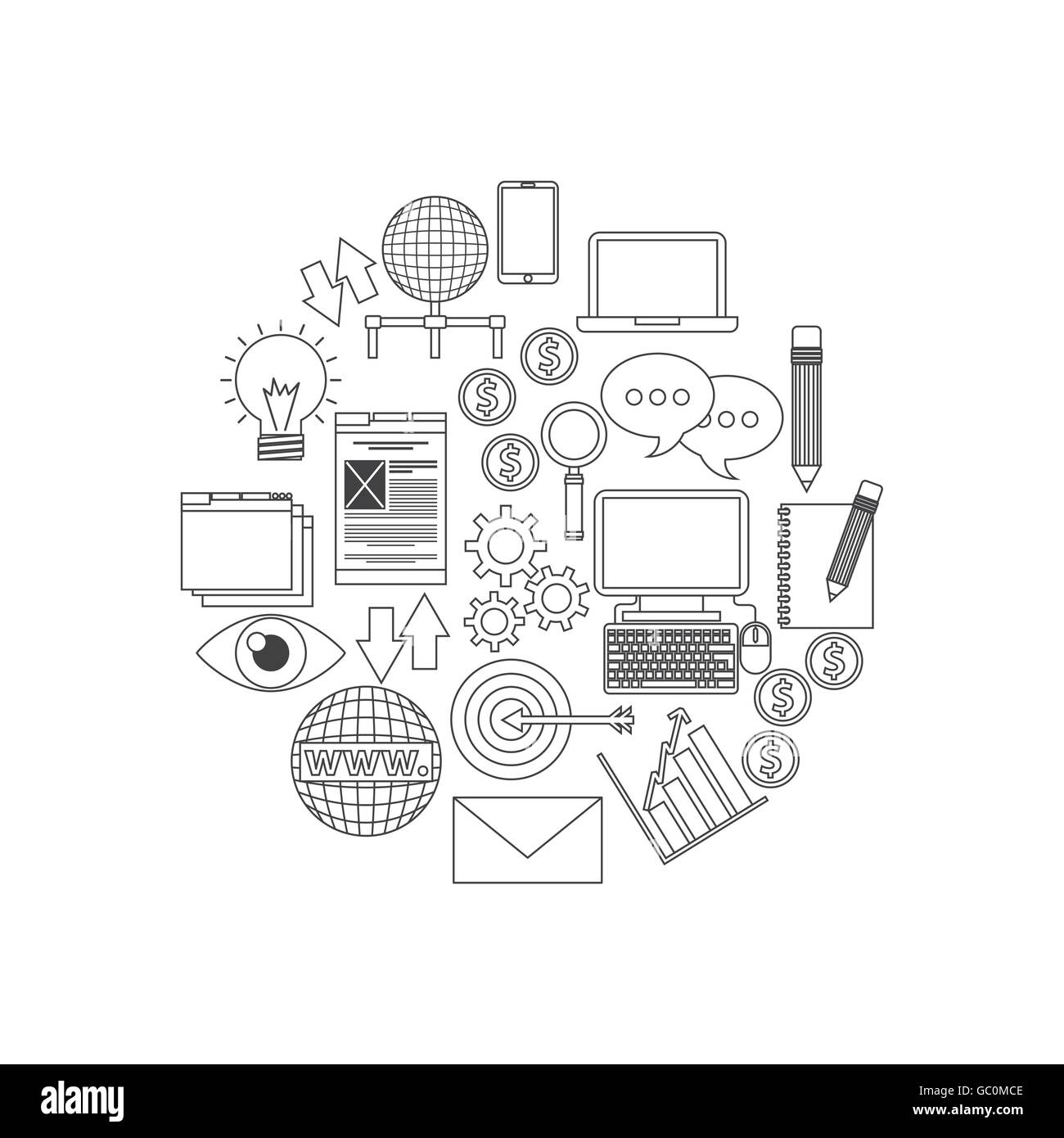 Internet media icon. Technology design. Vector graphic Stock Vector ...