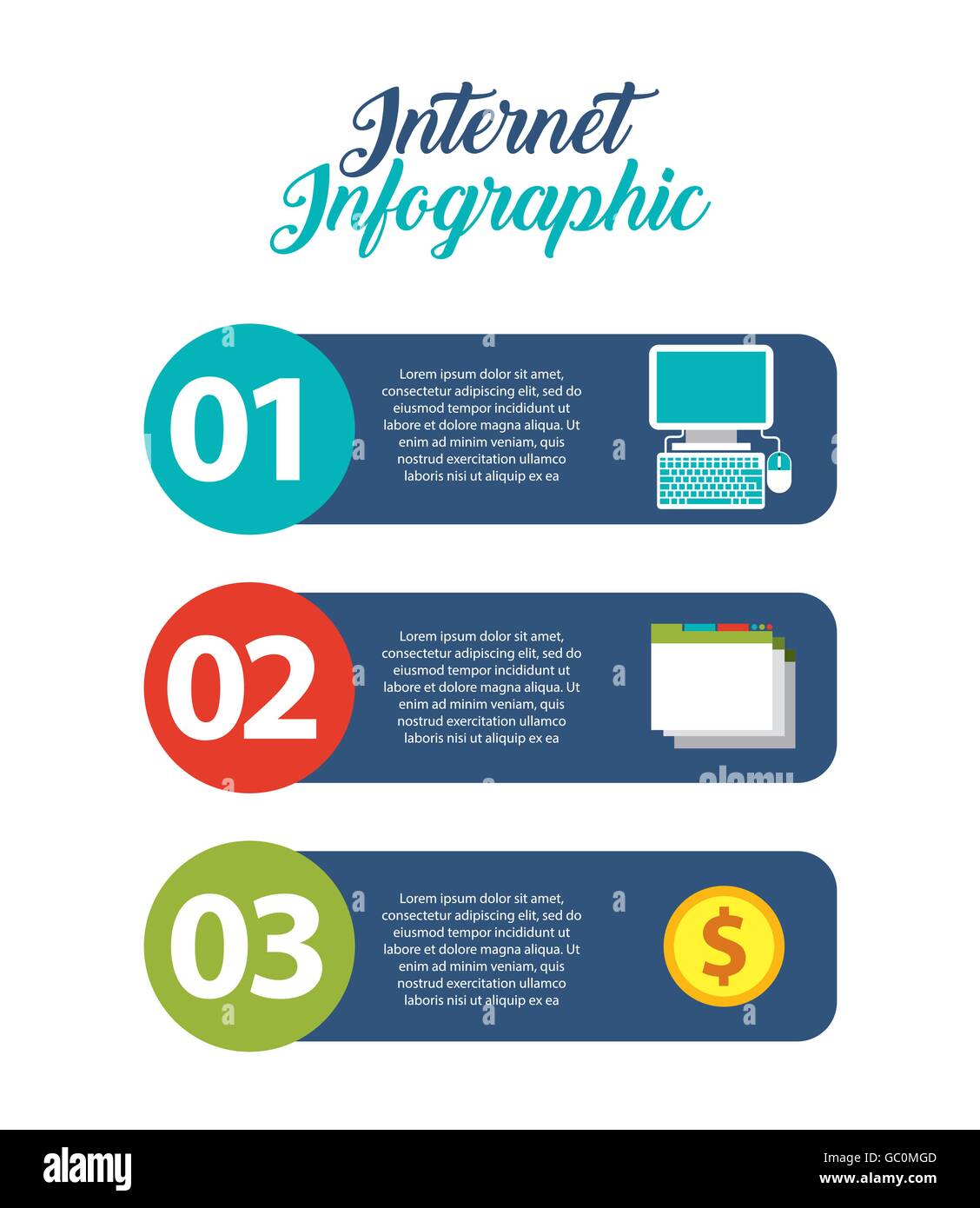 Internet media icon. Infographic design. Vector graphic Stock Vector ...