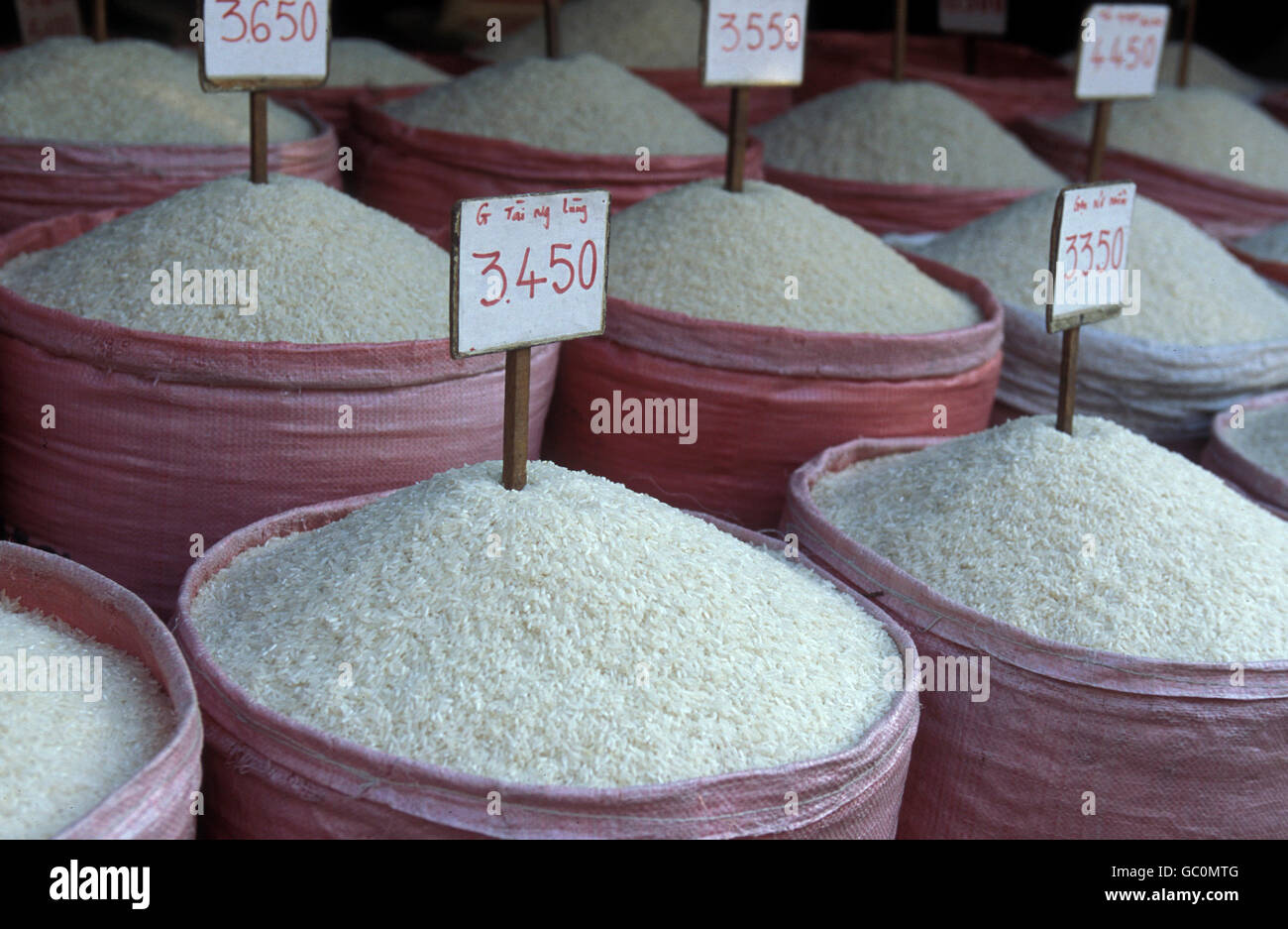 rice at a market in the city of ho chi minh city in Vietnam Stock Photo ...