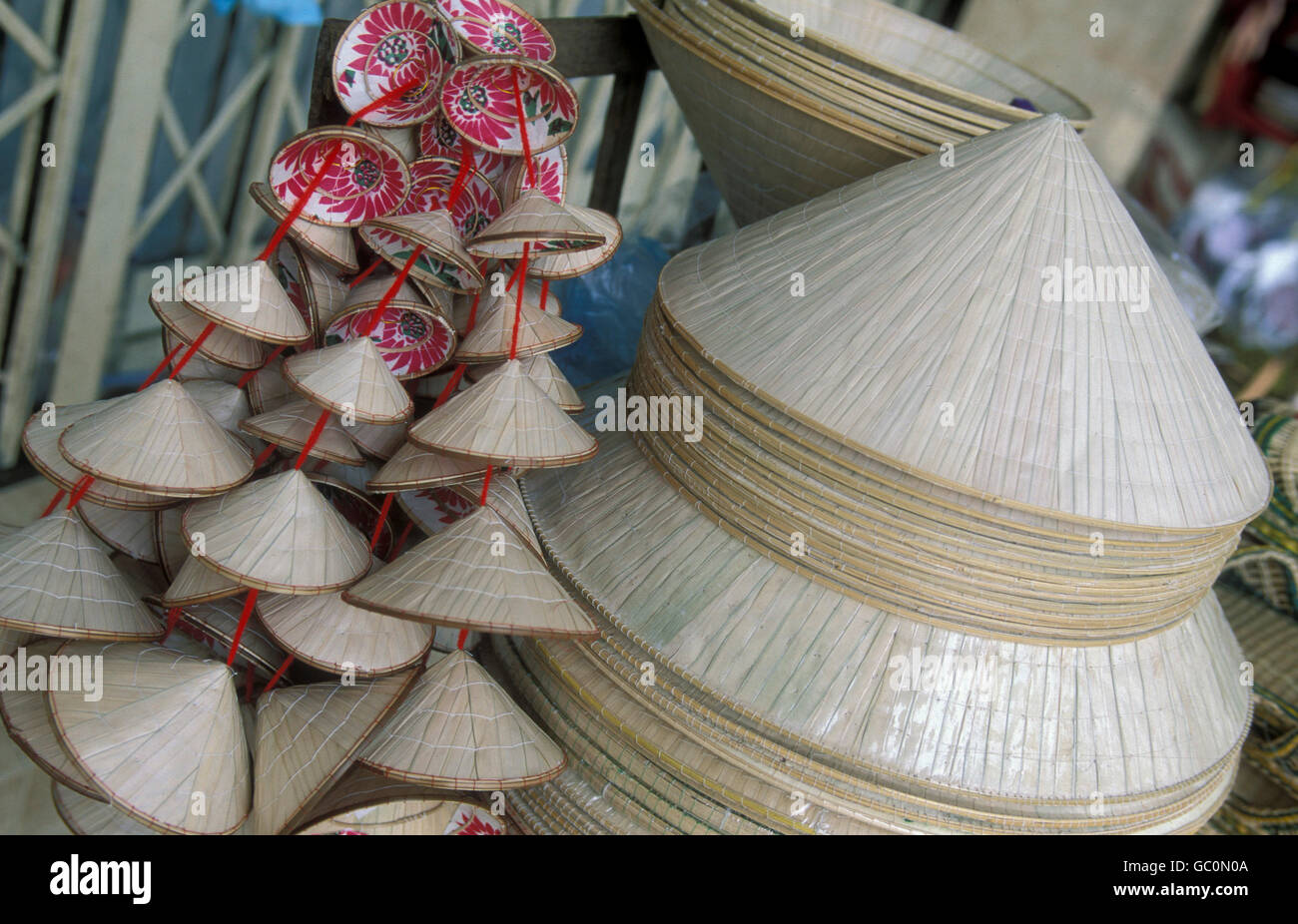 vietnamese hut souveniers at a market in the city of ho chi minh city ...