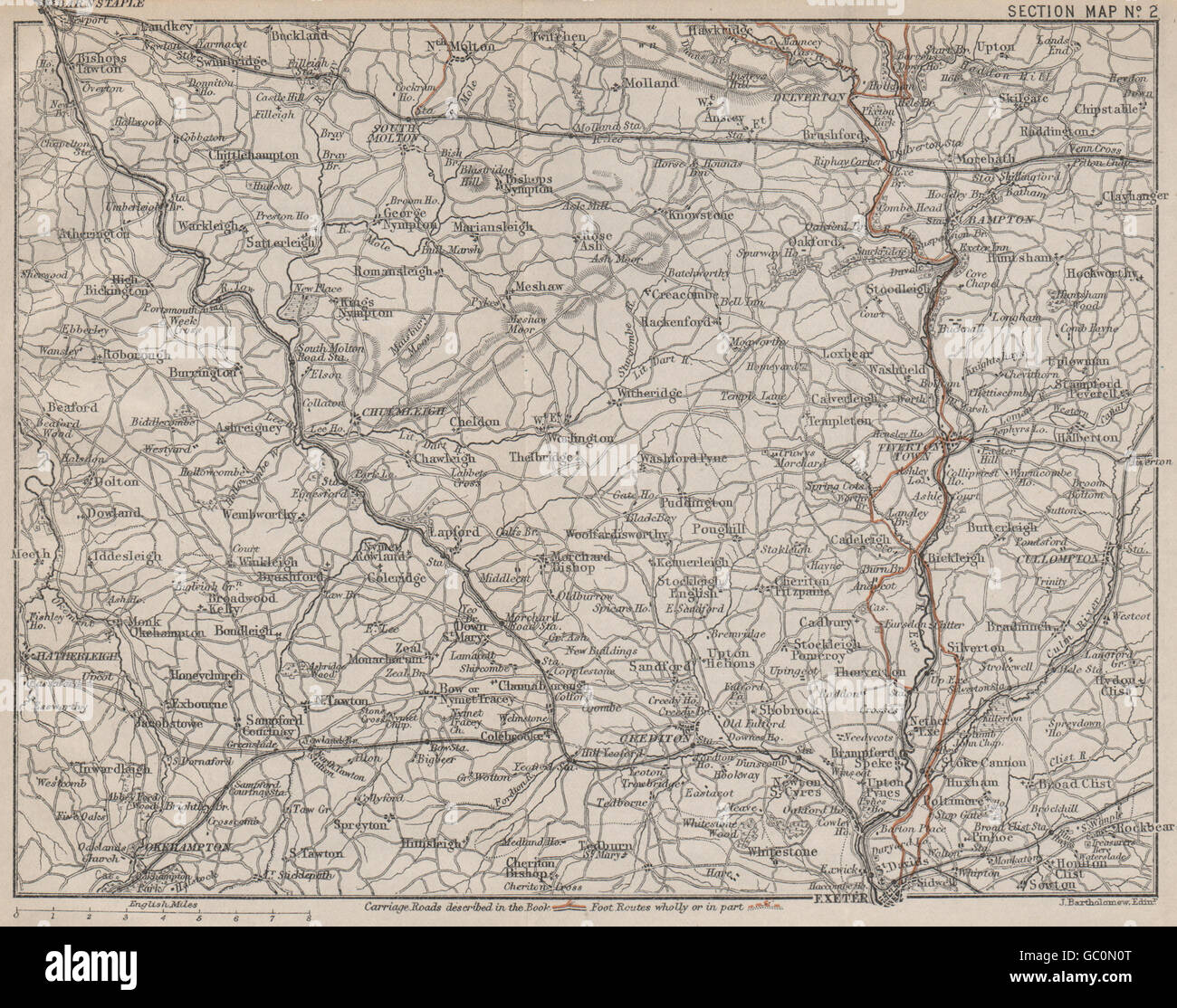 Map of crediton hi-res stock photography and images - Alamy