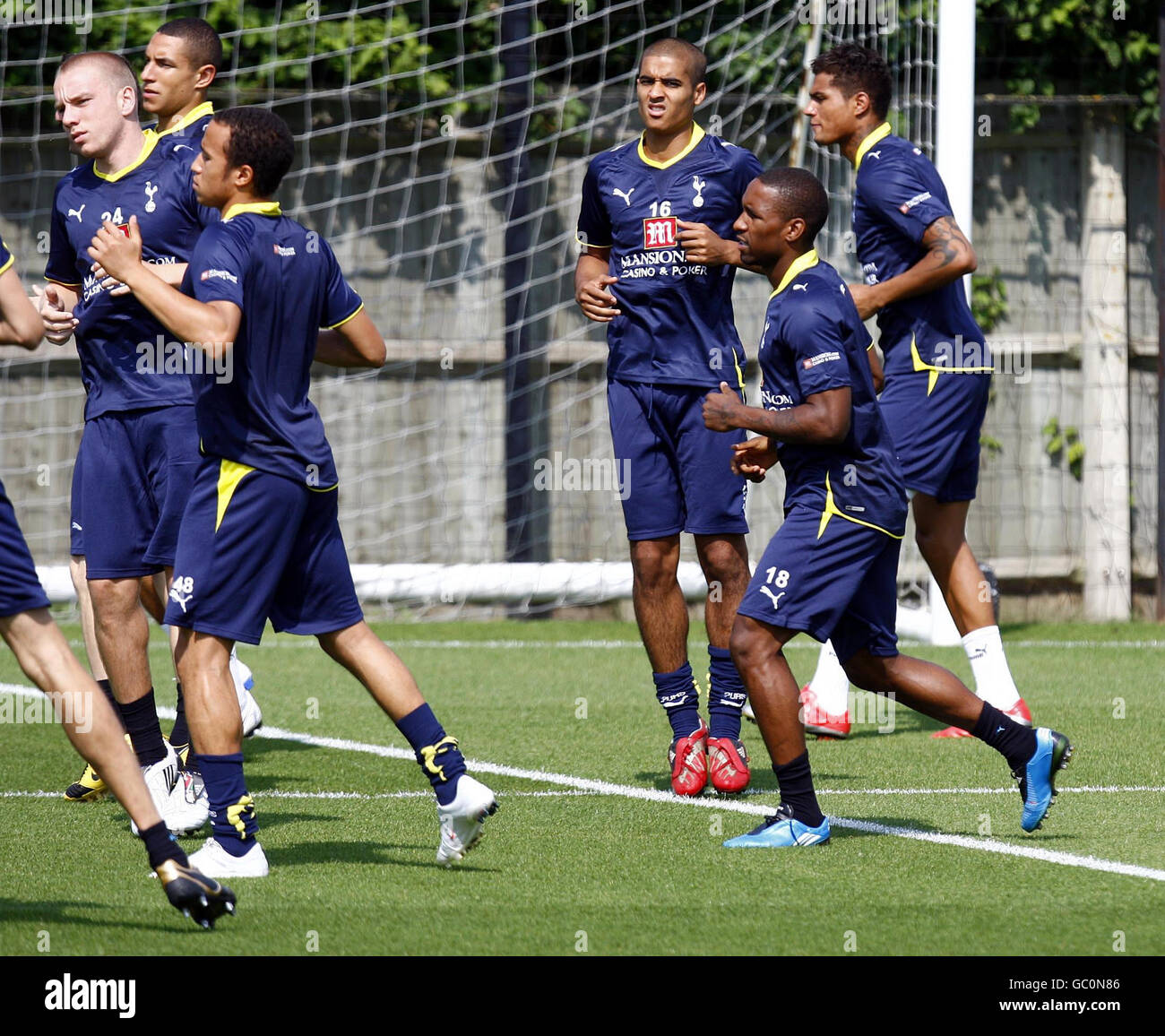 Football pre season team group datacoapplies hi-res stock photography ...