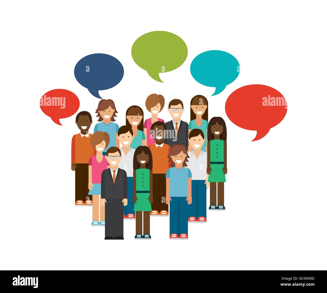 Group of cartoons design. Blog concept. Vector graphic Stock Vector ...