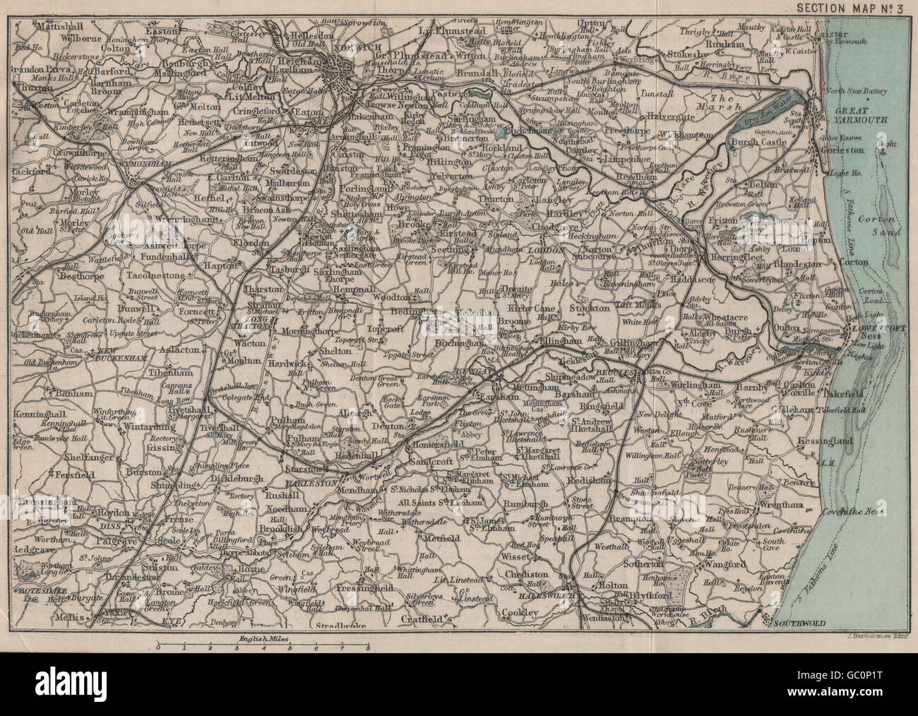 Map of norfolk broads hi-res stock photography and images - Alamy