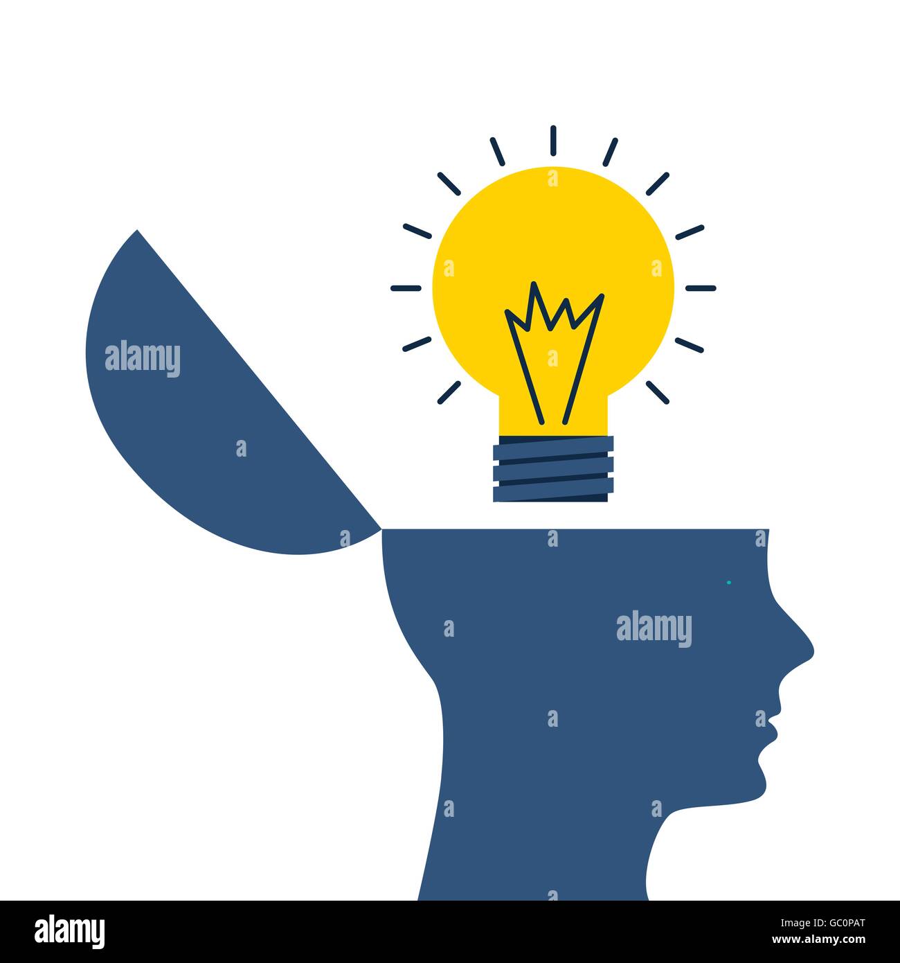 human head design. Creativity and think concept. Vector graphic Stock ...