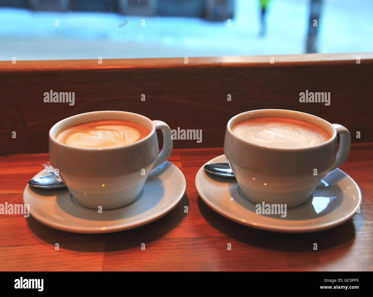 Two coffee cups Stock Photo - Alamy