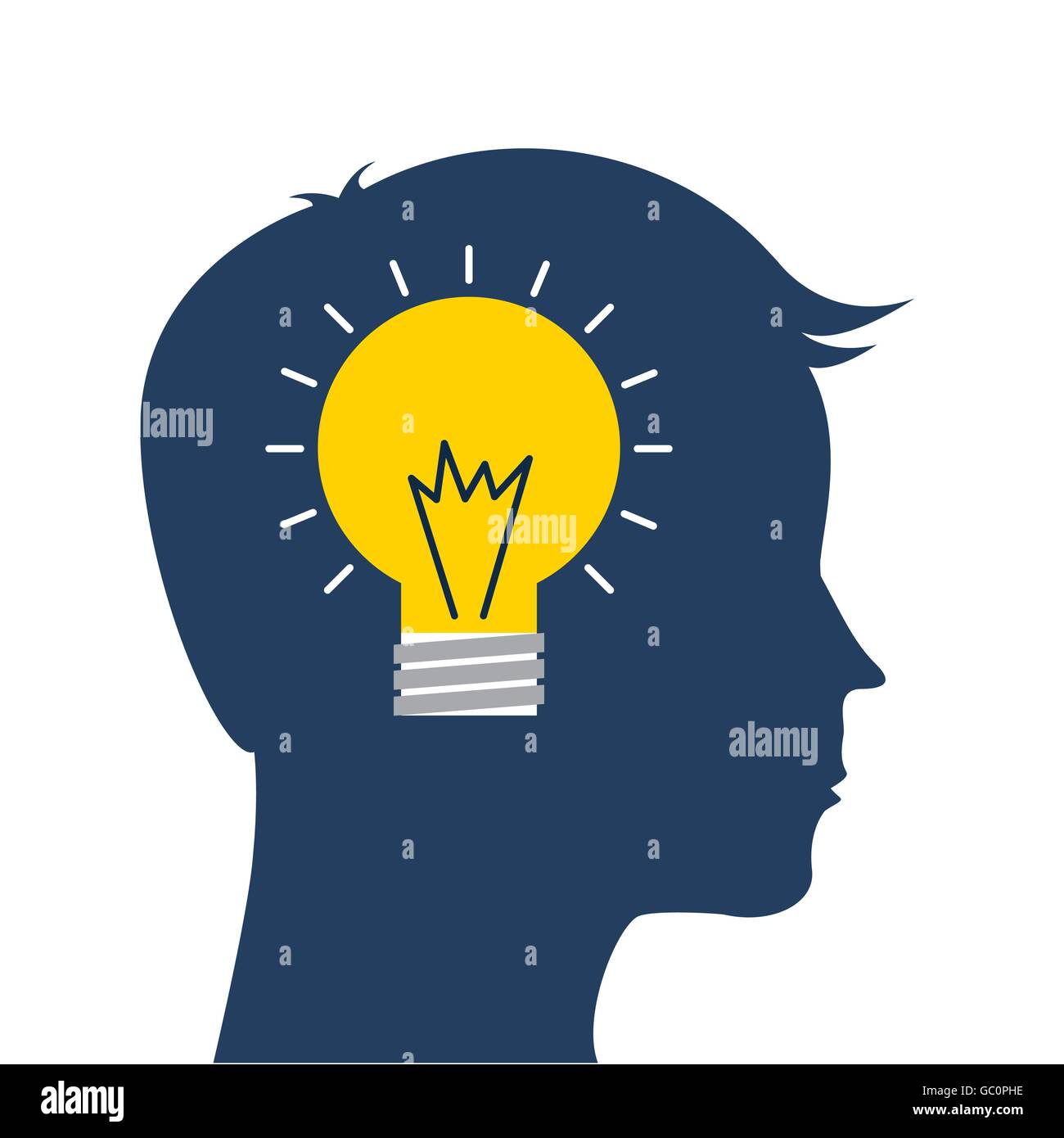 human head design. Creativity and think concept. Vector graphic Stock ...