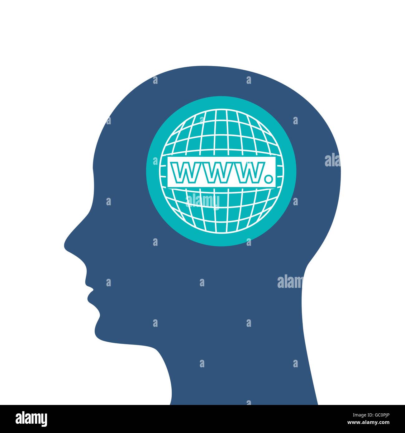 human head design. Creativity and think concept. Vector graphic Stock ...