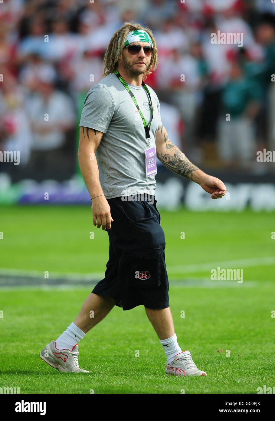 St Helens' Sean Long on the pitch before kick off during the Carnegie ...