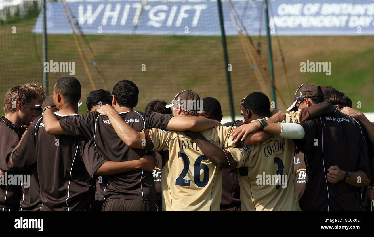 The liverpool team huddle together for a team talk hi-res stock ...