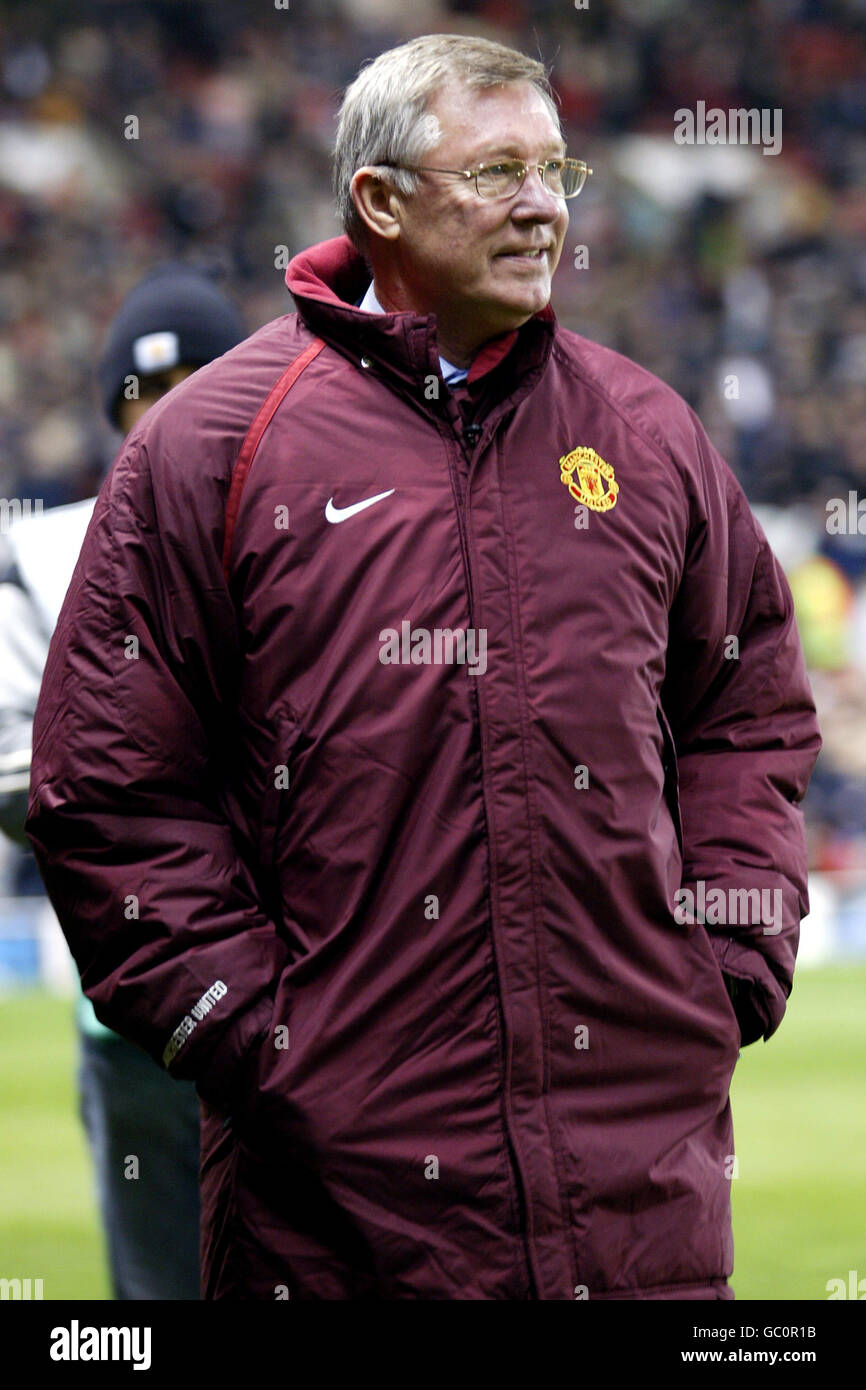Manchester United manager Sir Alex Ferguson is all smiles as he enjoys ...