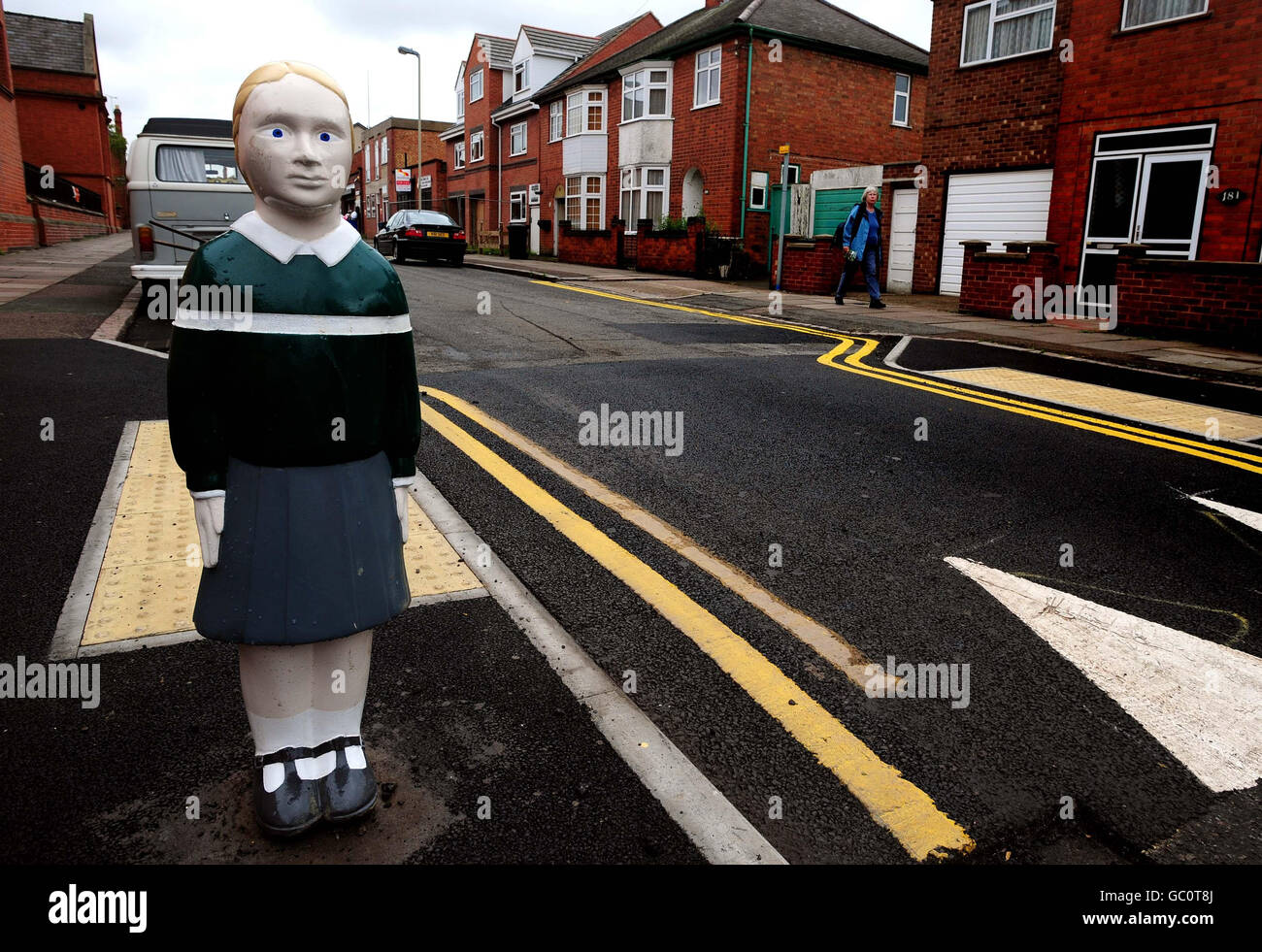 A bollard made to look like a child outside Avenue Primary School in ...