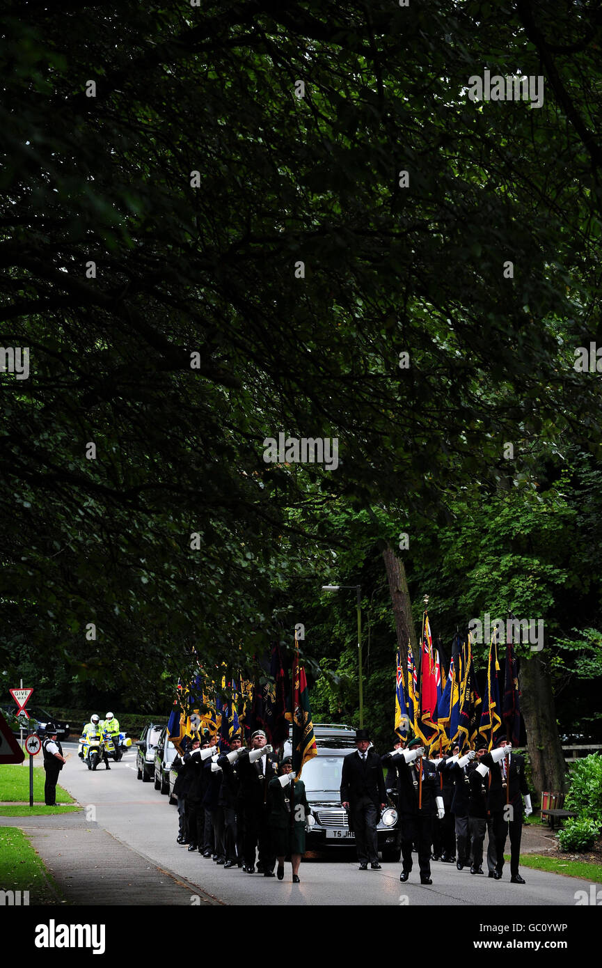 The funeral cortege of Warrant Officer Sean Upton, on its way to ...