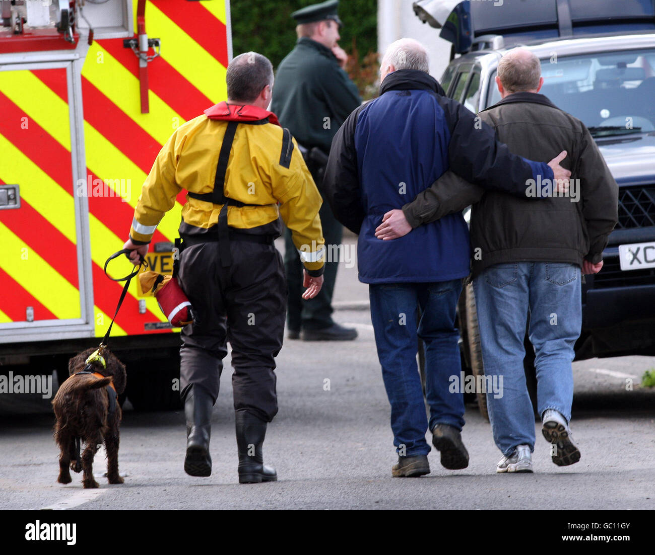 Clyde Elliott (right) after visiting the scene where his son James ...