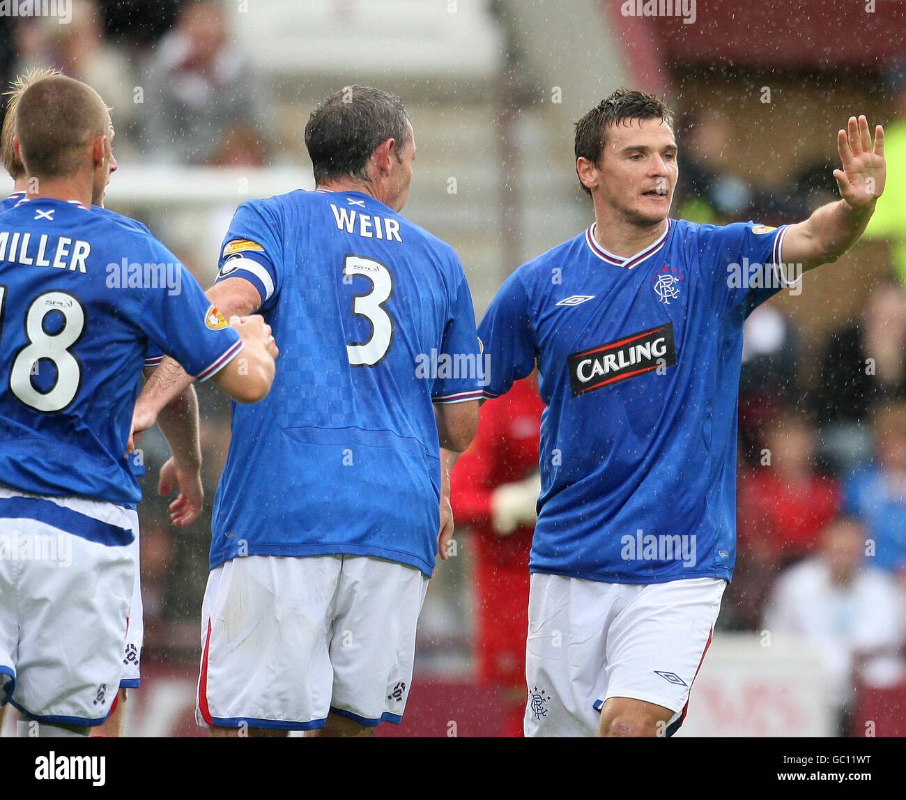 Rangers' Lee McCulloch celebration for the first goal during the ...