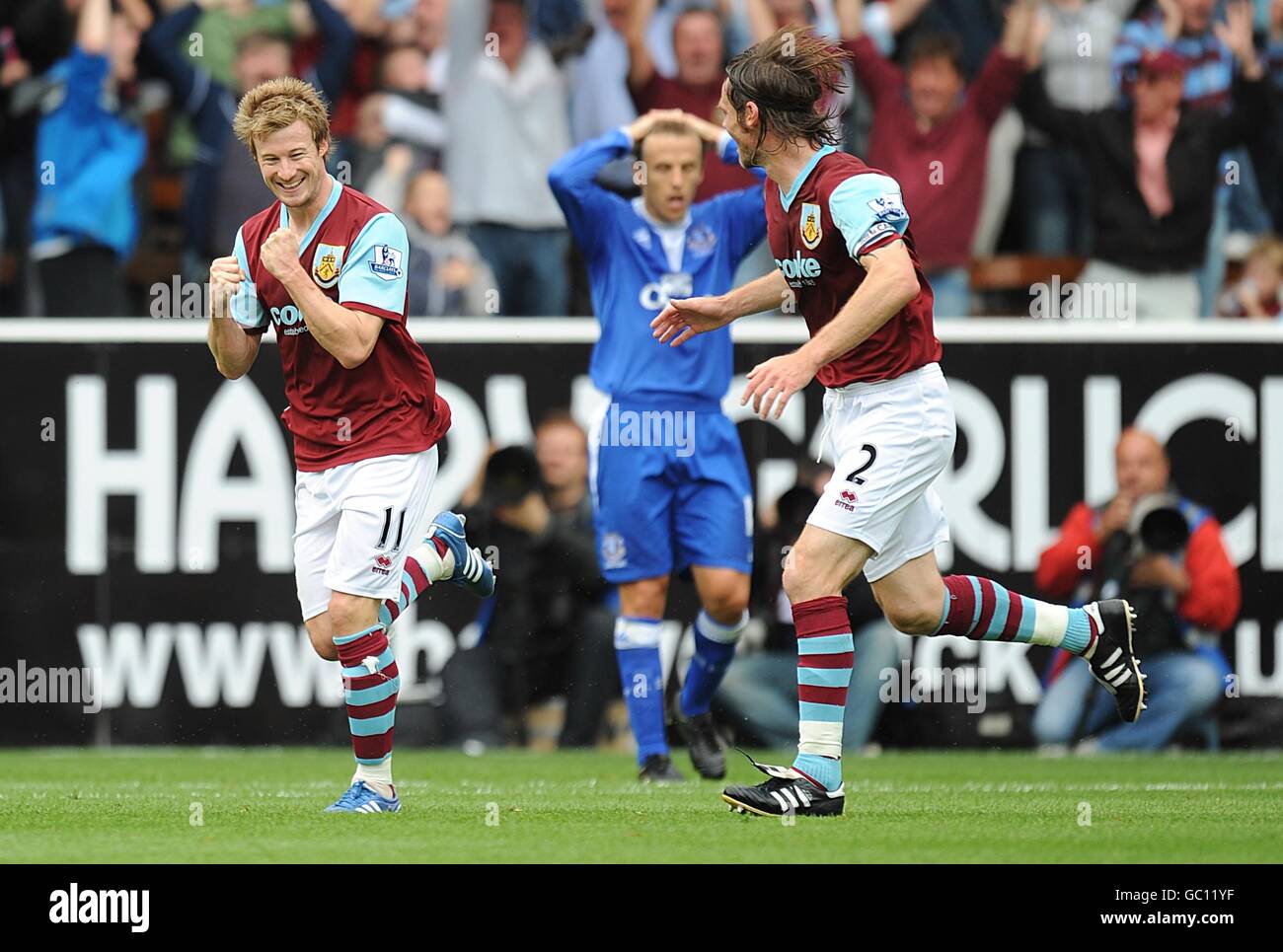 Burnleys graham alexander left and wade elliott hi-res stock ...