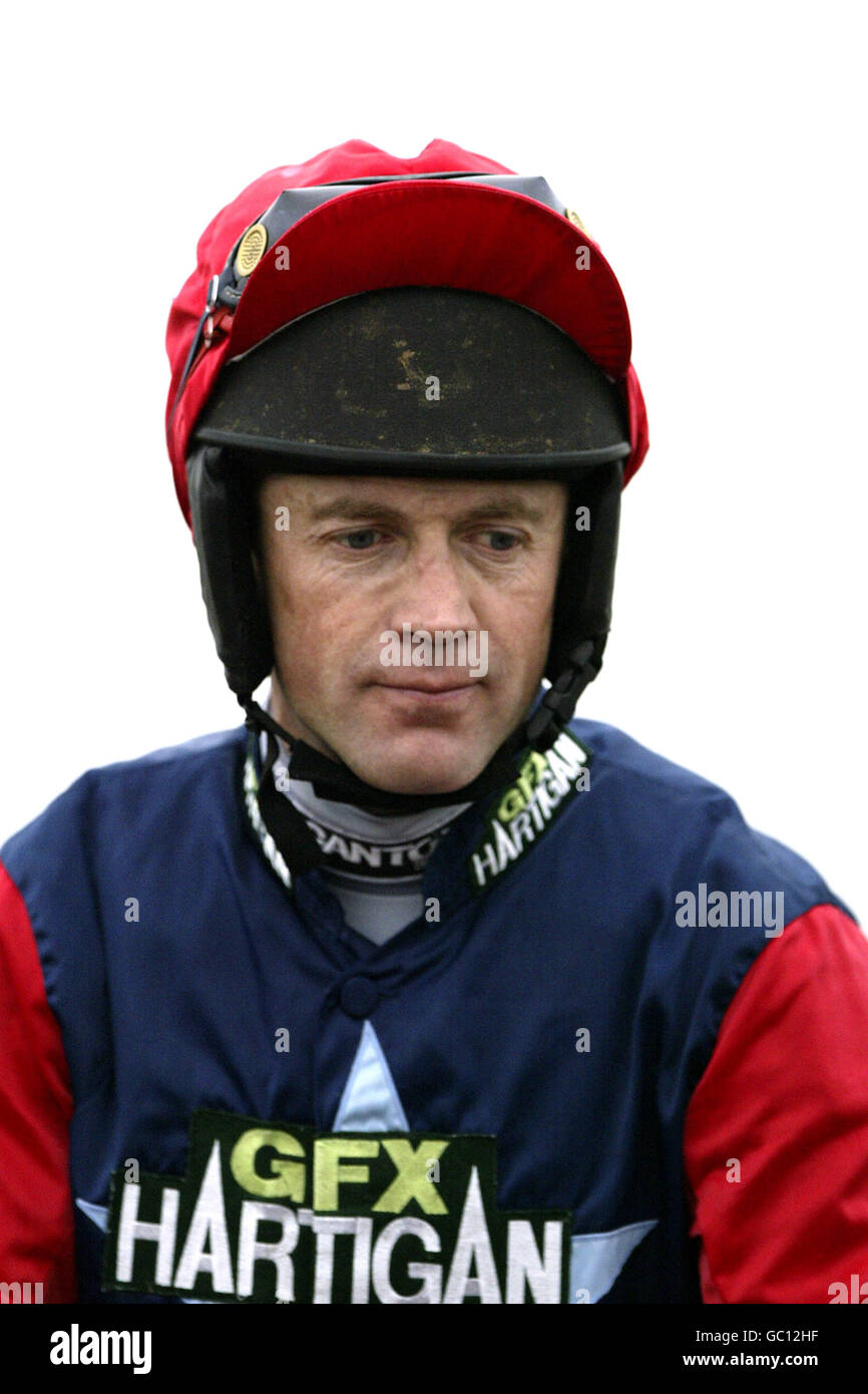 Horse Racing - Ludlow races. Jockey Carl Llewellyn on Quatrain prior to ...